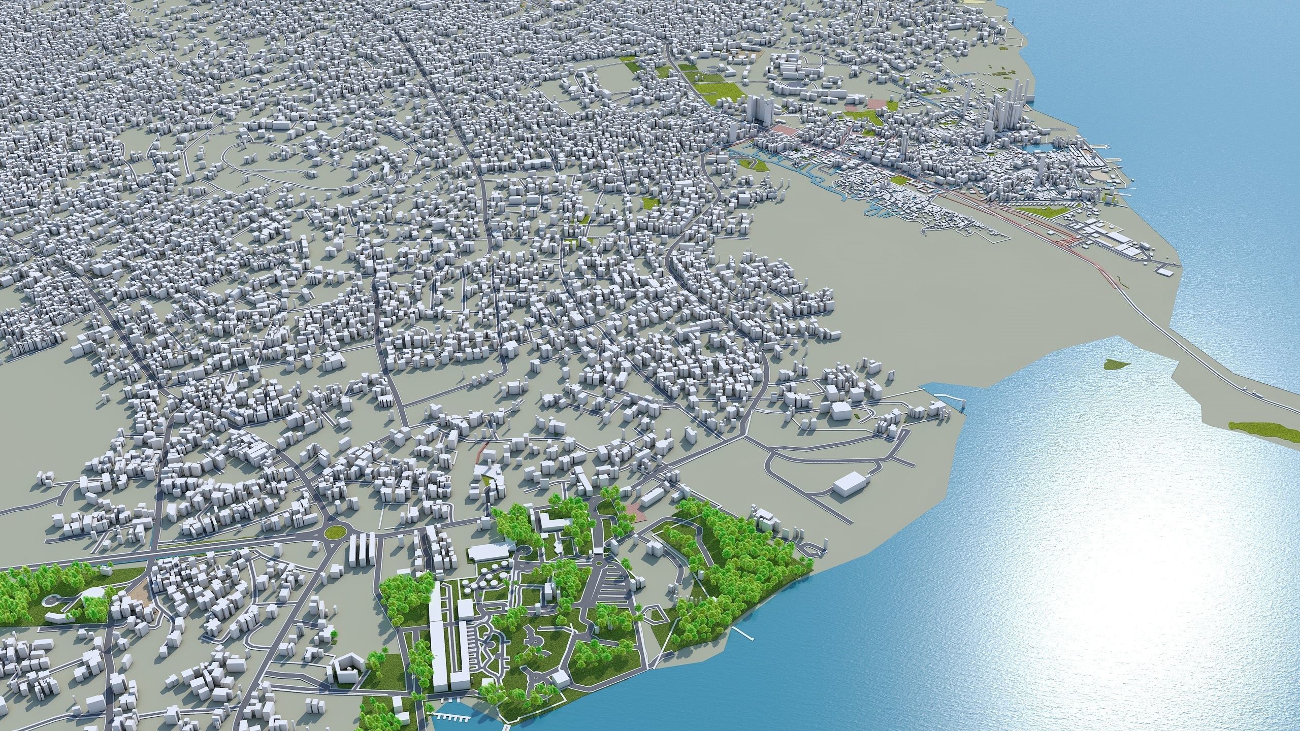 3D model Kampala Uganda 40km VR / AR / low-poly | CGTrader