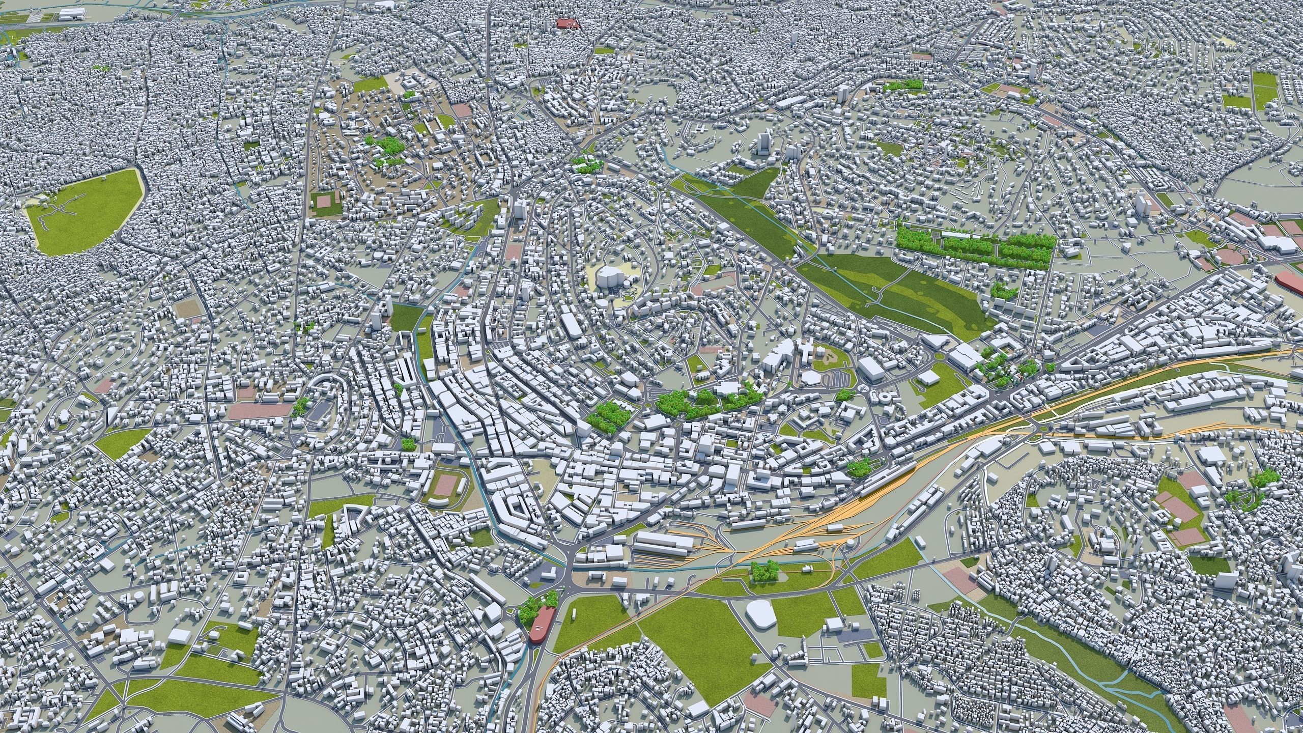 3D model Kampala Uganda 40km VR / AR / low-poly | CGTrader