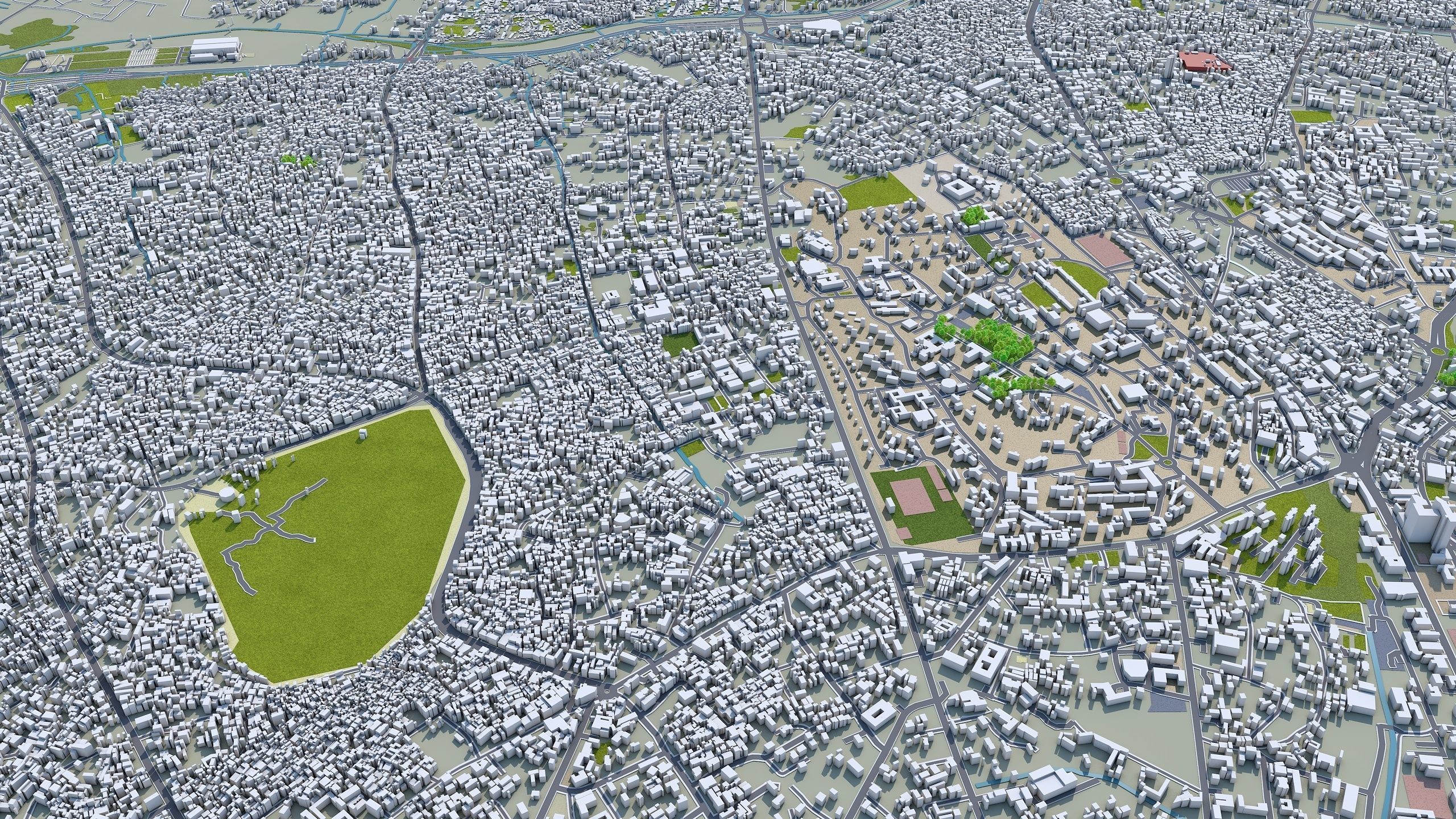 3D model Kampala Uganda 40km VR / AR / low-poly | CGTrader