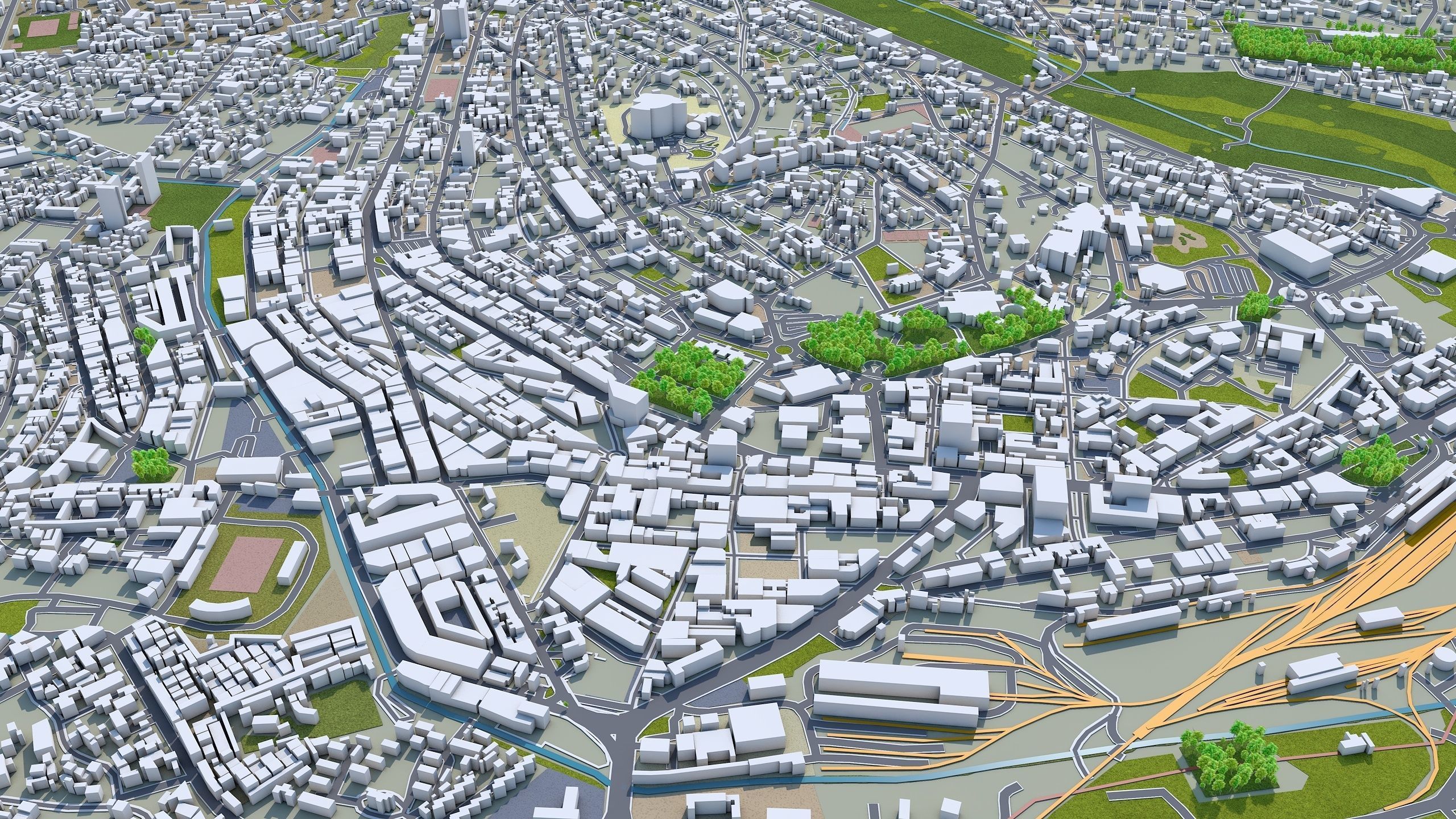 3D model Kampala Uganda 40km VR / AR / low-poly | CGTrader