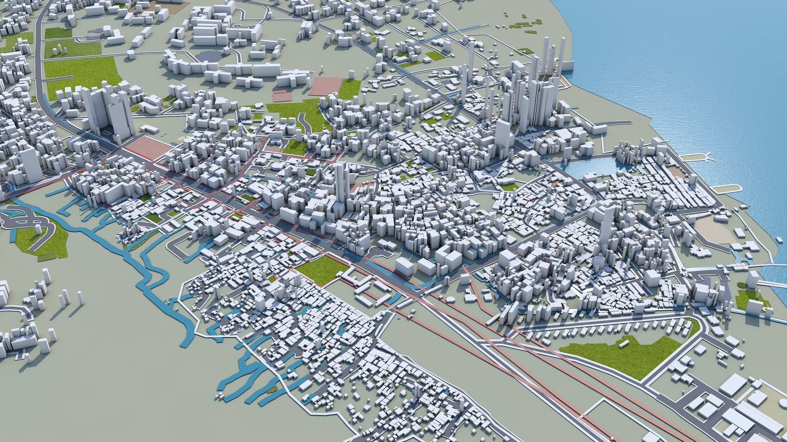 3D model Kampala Uganda 40km VR / AR / low-poly | CGTrader