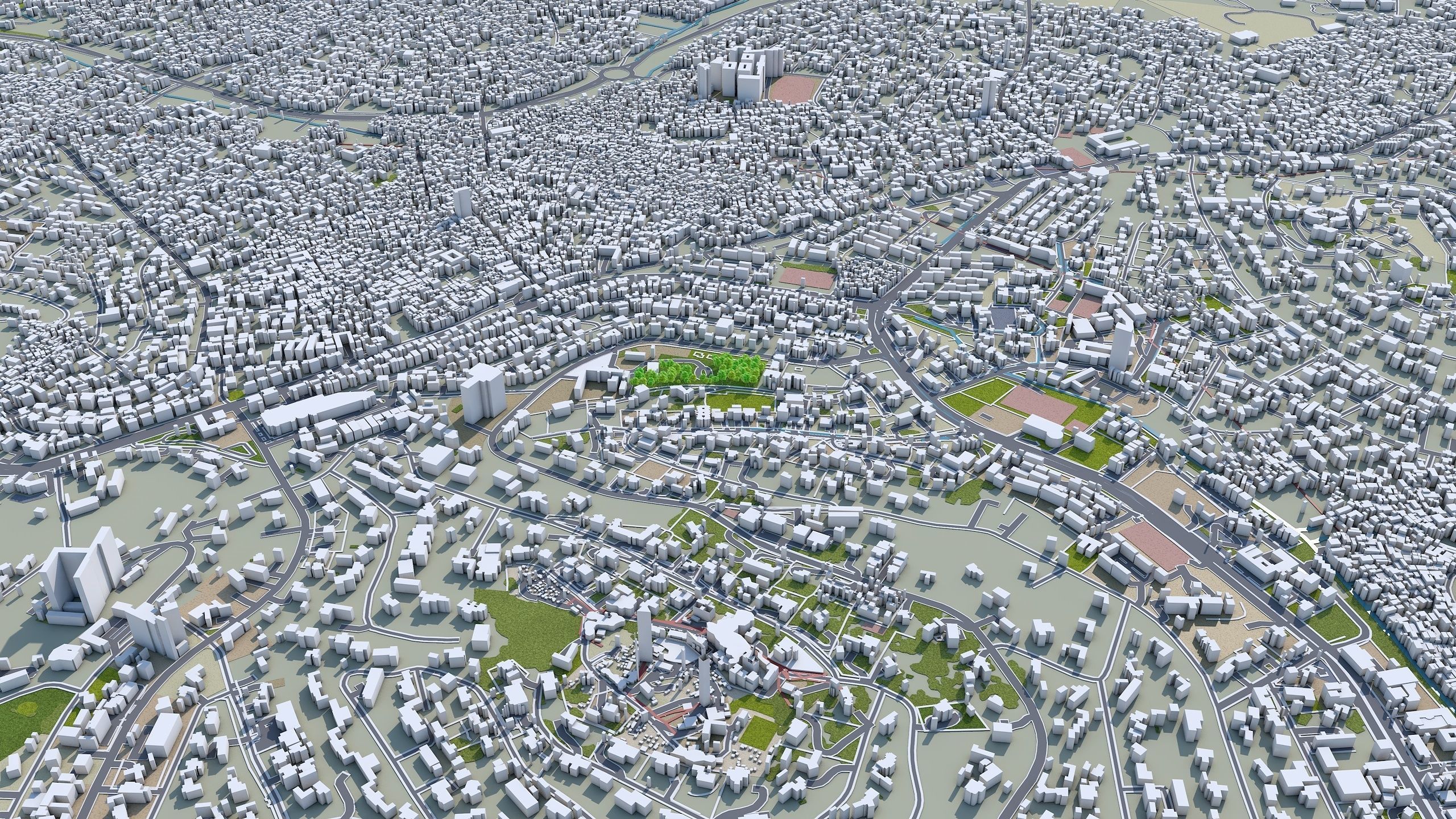 3D model Kampala Uganda 40km VR / AR / low-poly | CGTrader