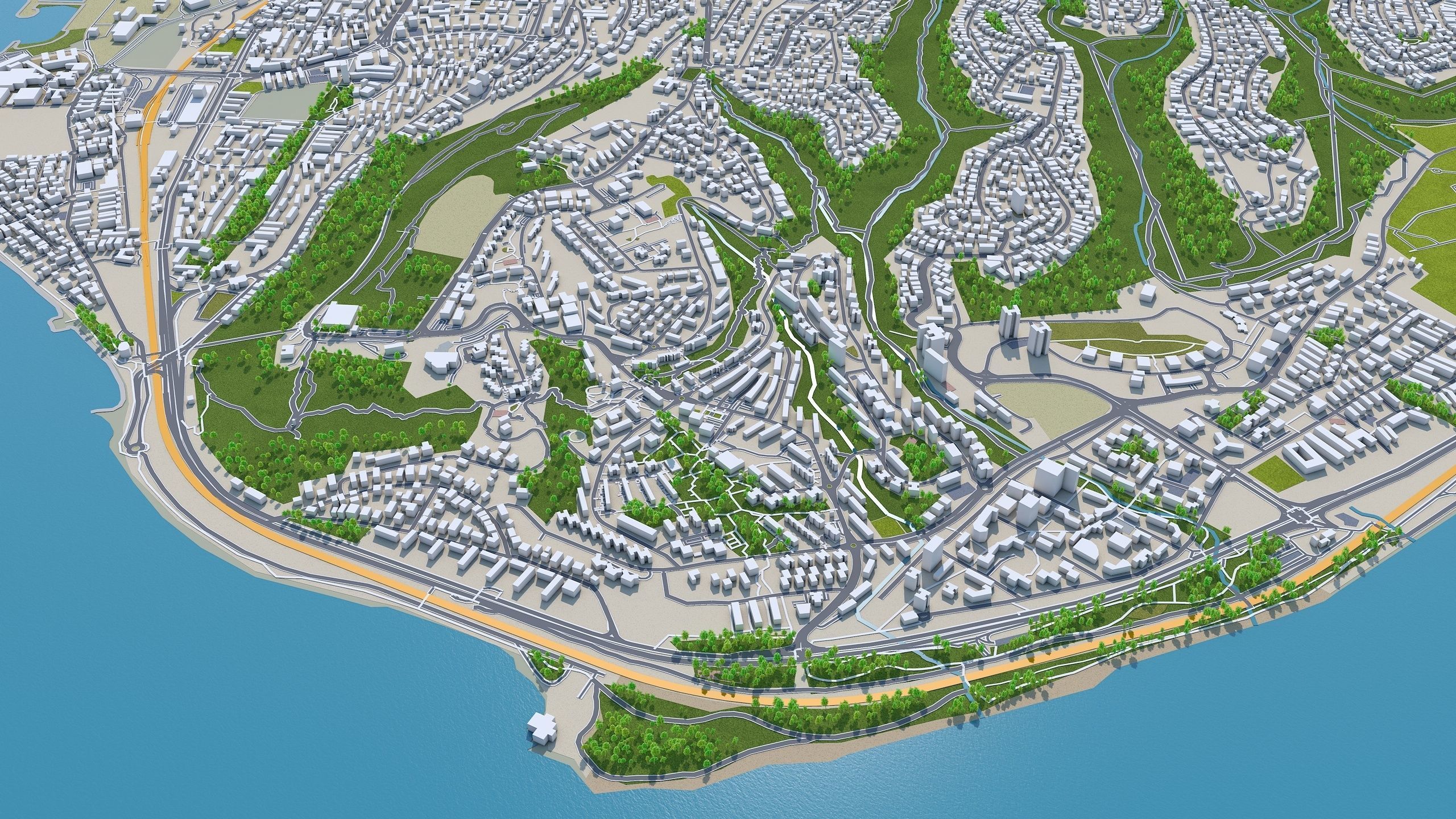 3D model Haifa City Israel 20km VR / AR / low-poly | CGTrader