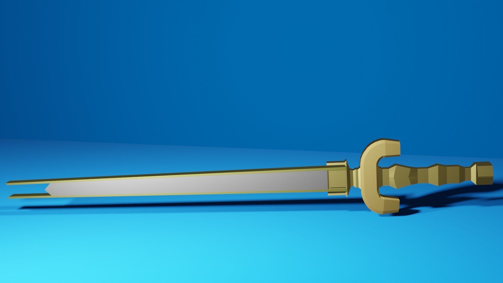 sowrd art online 3D gold sowrd low-poly for sowrd lovers free VR / AR ...