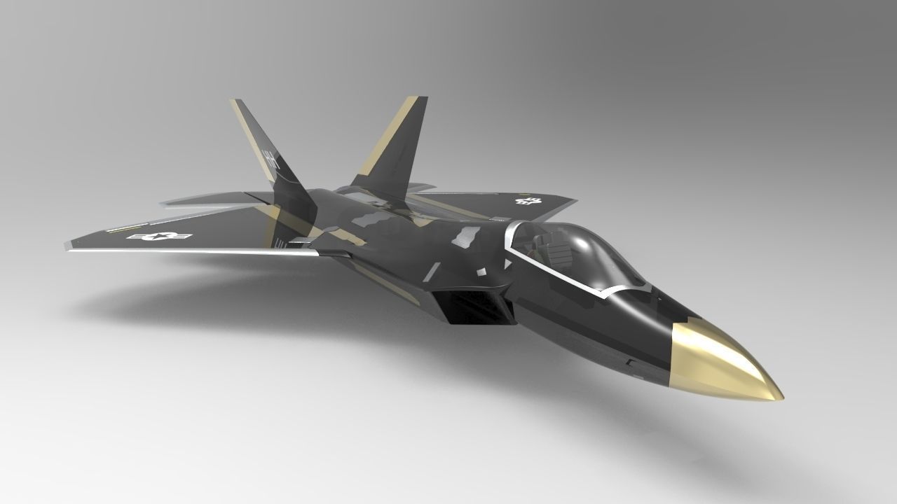 3D model Jet F-22 VR / AR / low-poly | CGTrader