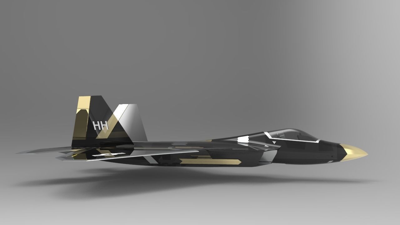 3D model Jet F-22 VR / AR / low-poly | CGTrader