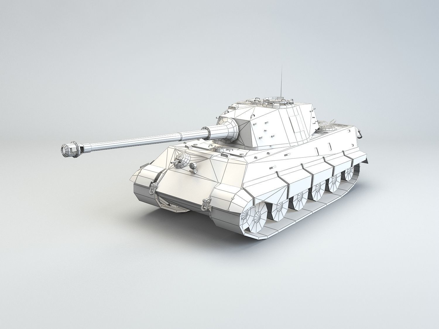 3D model Low Poly Tiger II Ausf G heavy tank VR / AR / low-poly | CGTrader