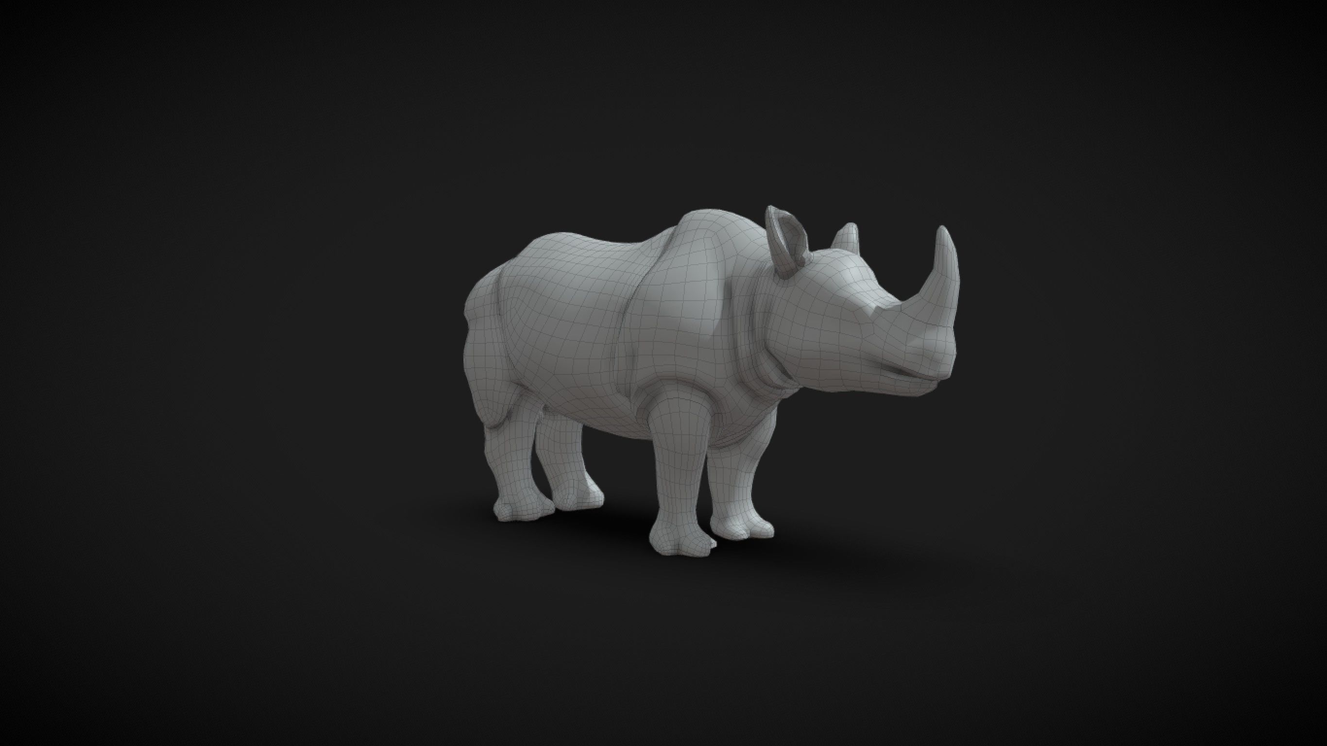 3D model Rhino BASE MESH VR / AR / low-poly | CGTrader