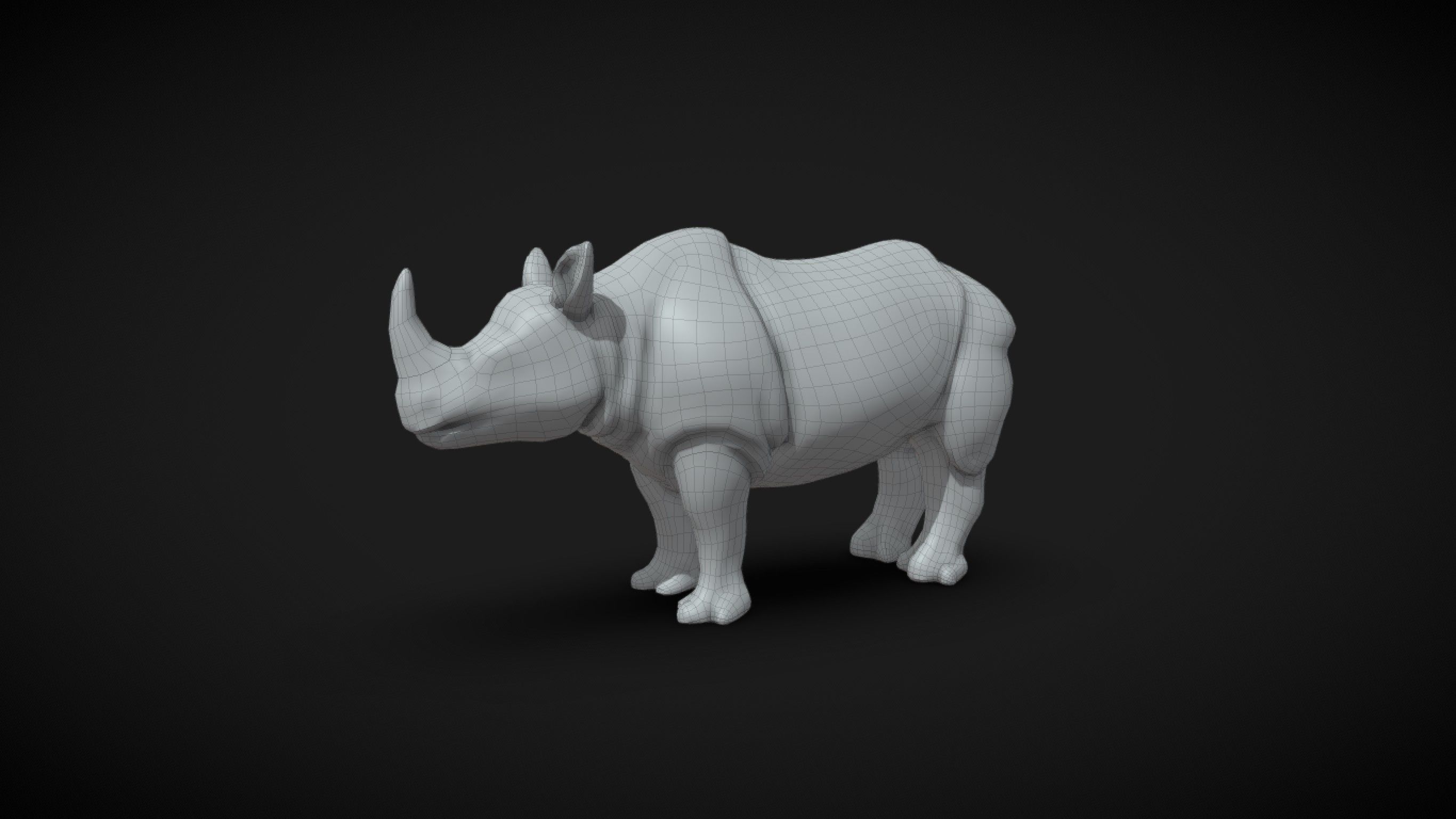 3D model Rhino BASE MESH VR / AR / low-poly | CGTrader