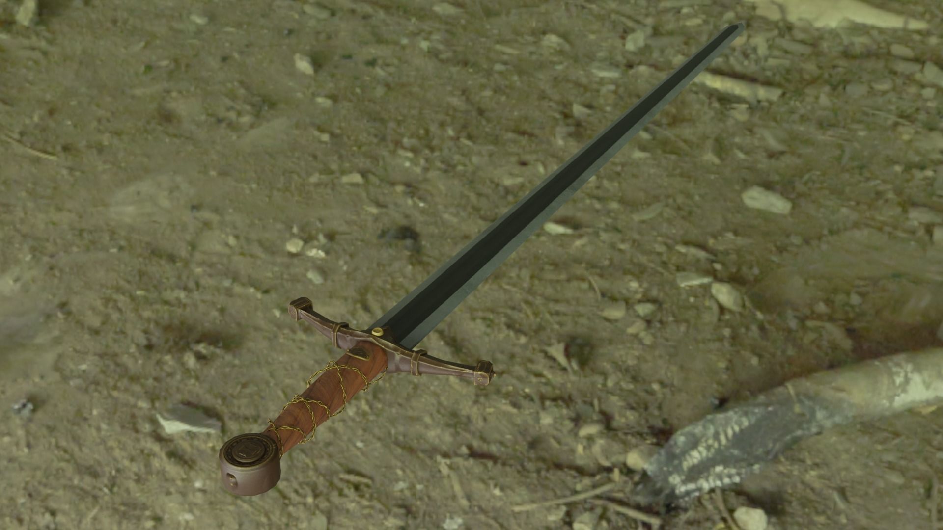 3D model Longsword Medieval Type XVIa - Low Poly Model VR / AR / low ...