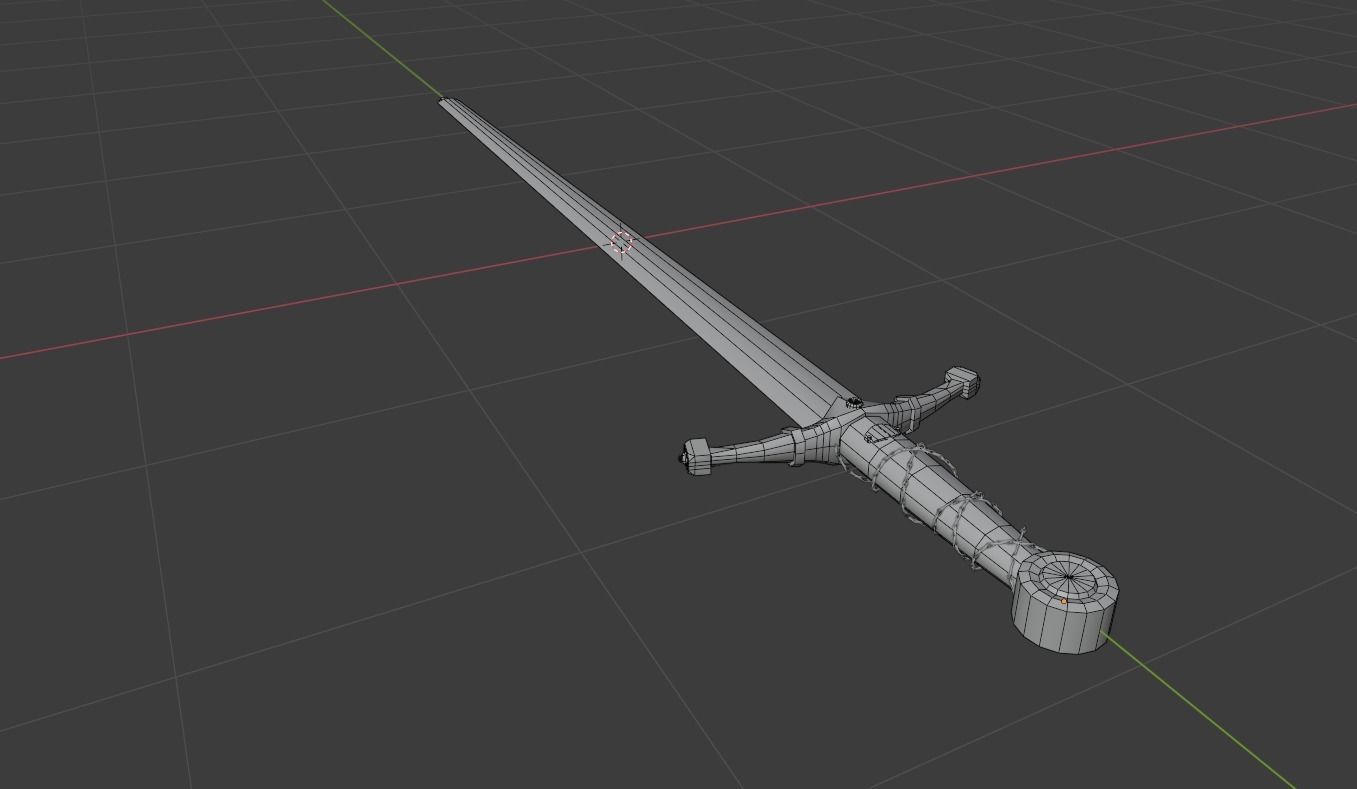3D model Longsword Medieval Type XVIa - Low Poly Model VR / AR / low ...