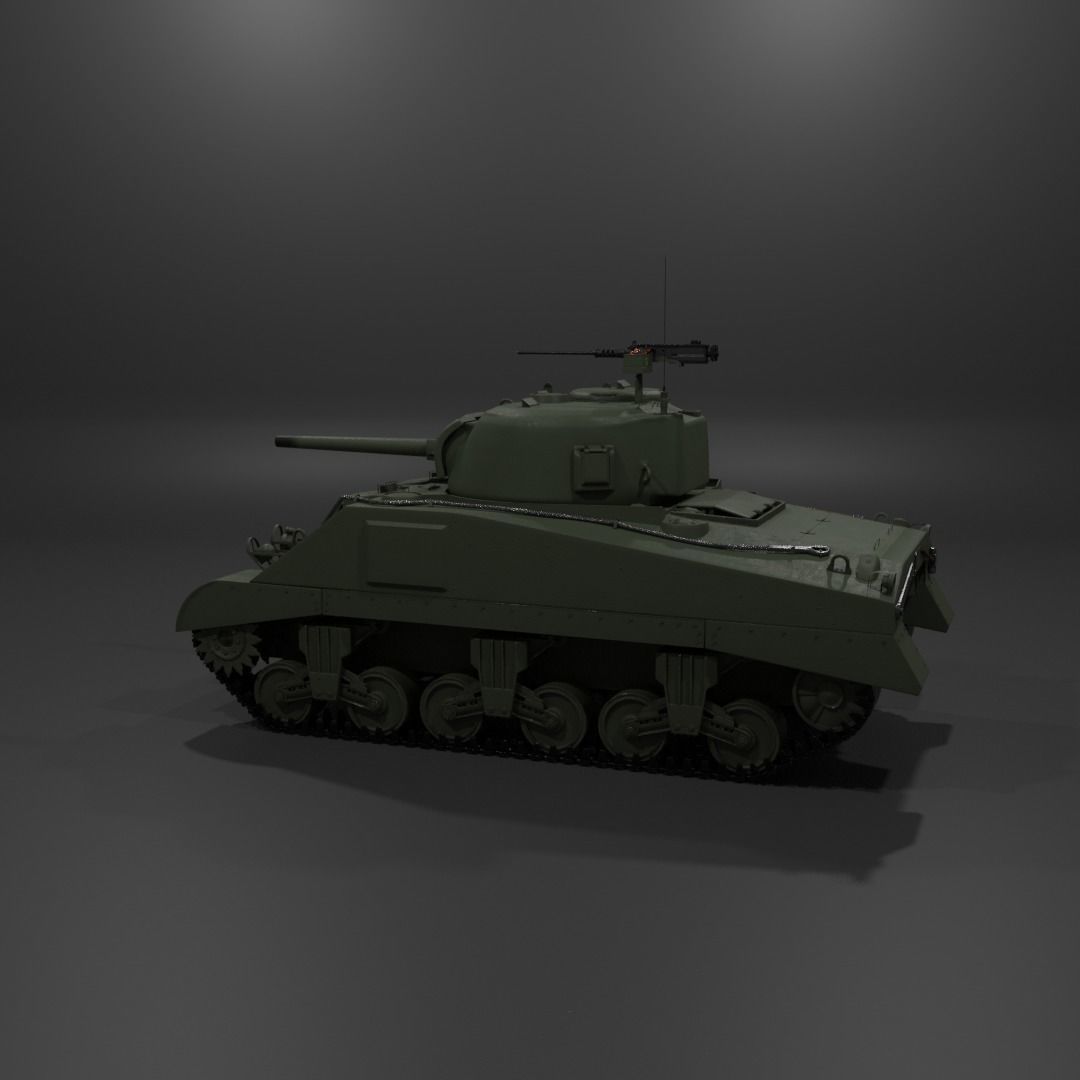 M4 Sherman Medium Tank free 3D model | CGTrader
