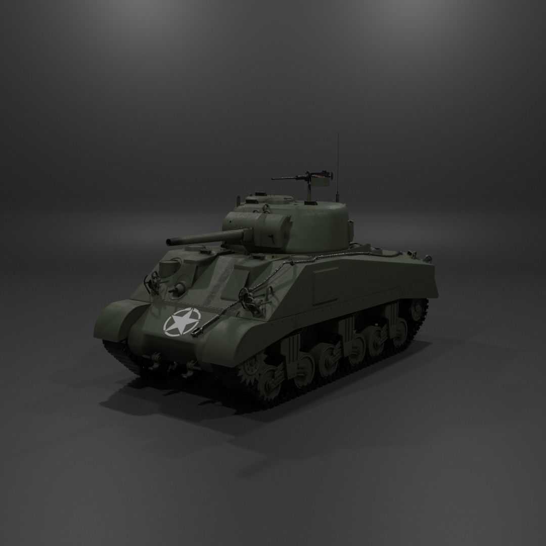 M4 Sherman Medium Tank free 3D model | CGTrader