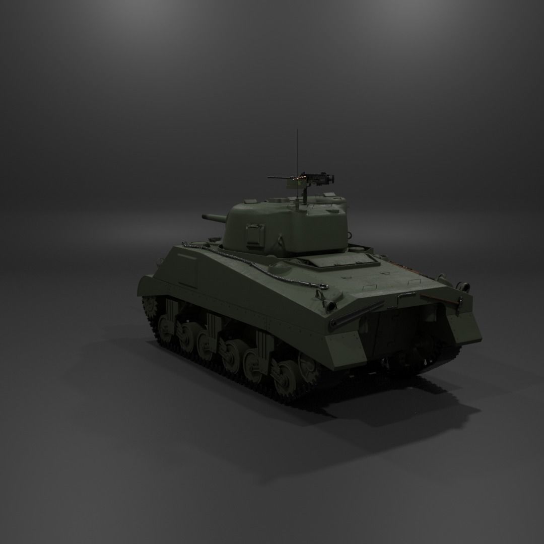 M4 Sherman Medium Tank free 3D model | CGTrader