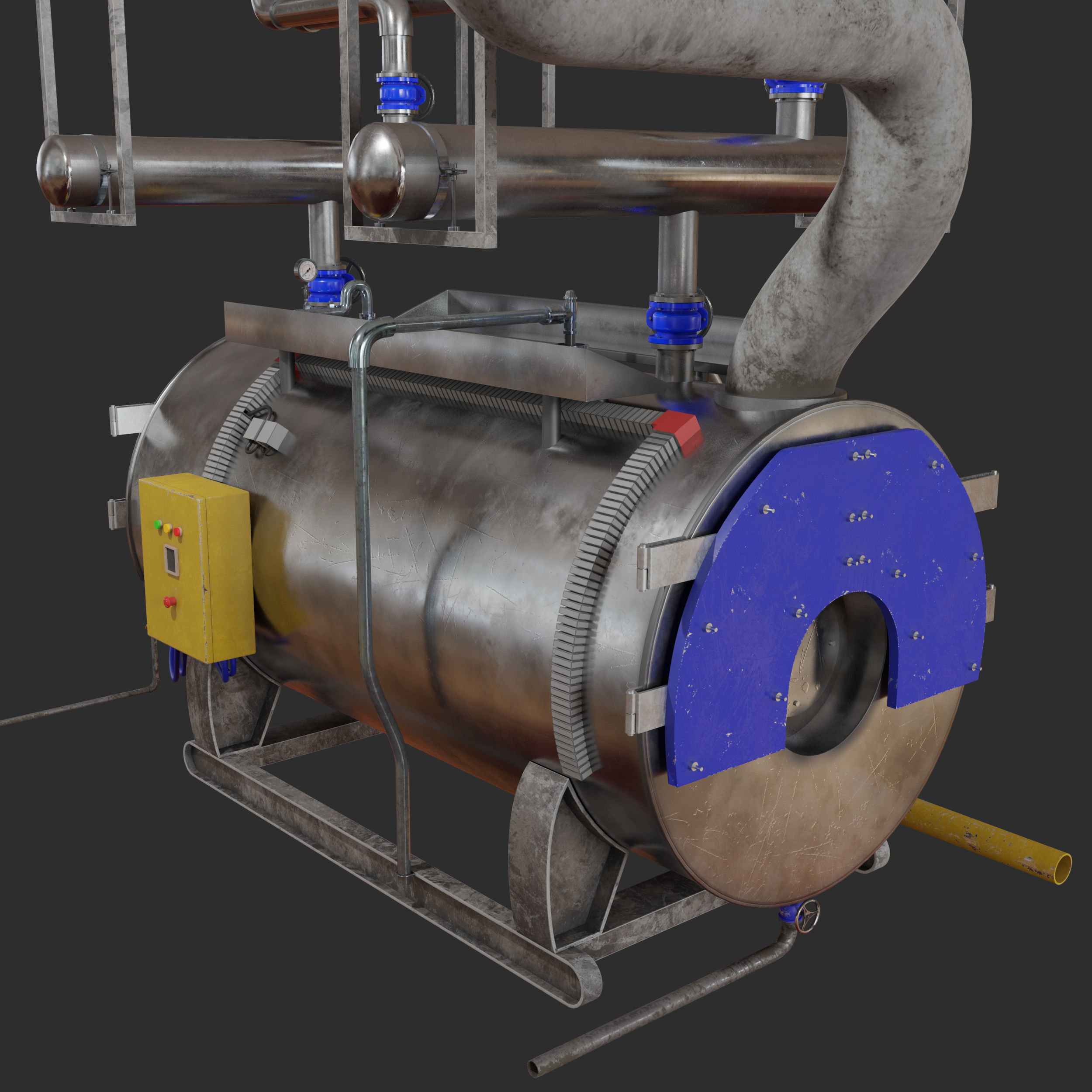 Boiler and Domestic hot water Tank 3D model | CGTrader