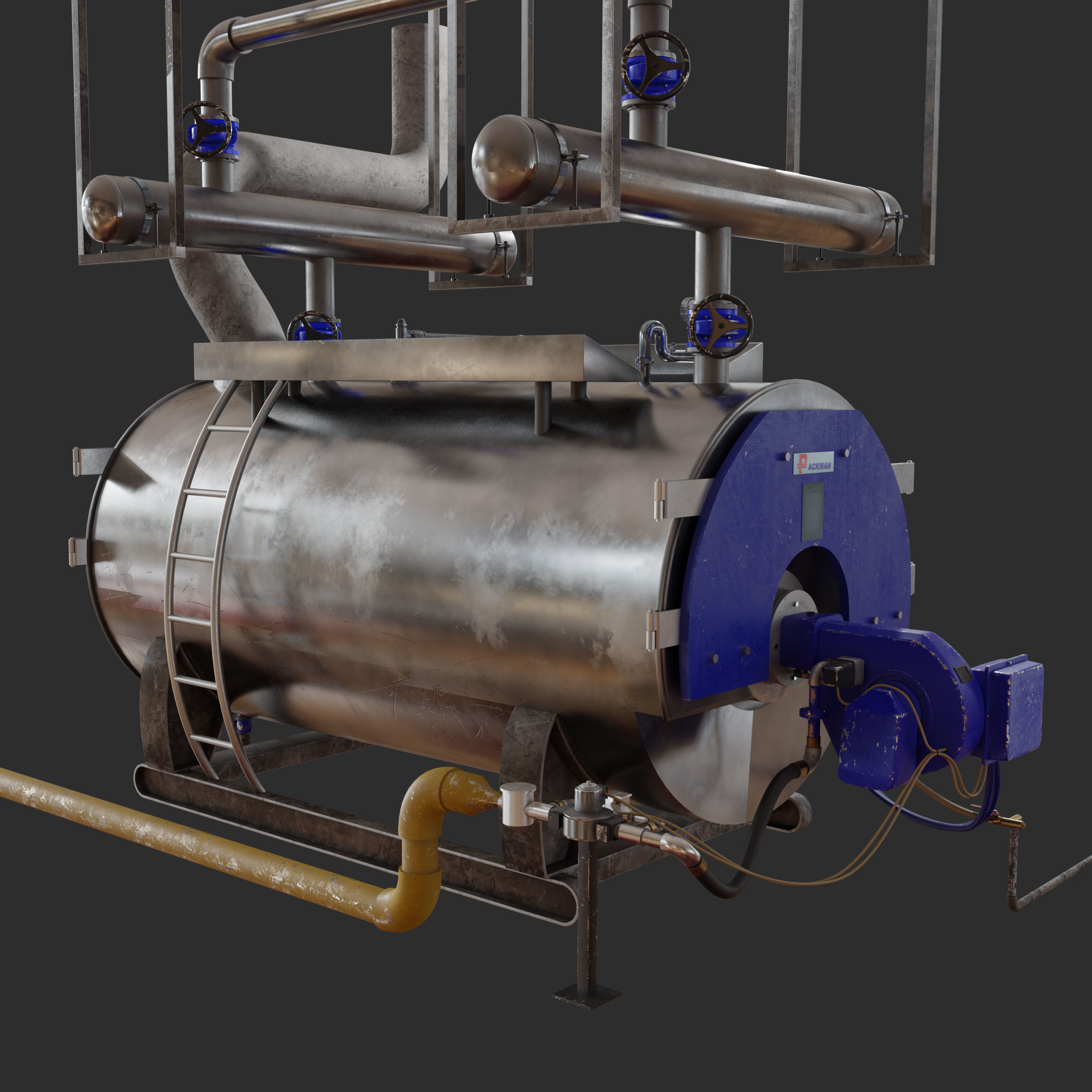 Boiler and Domestic hot water Tank 3D model | CGTrader