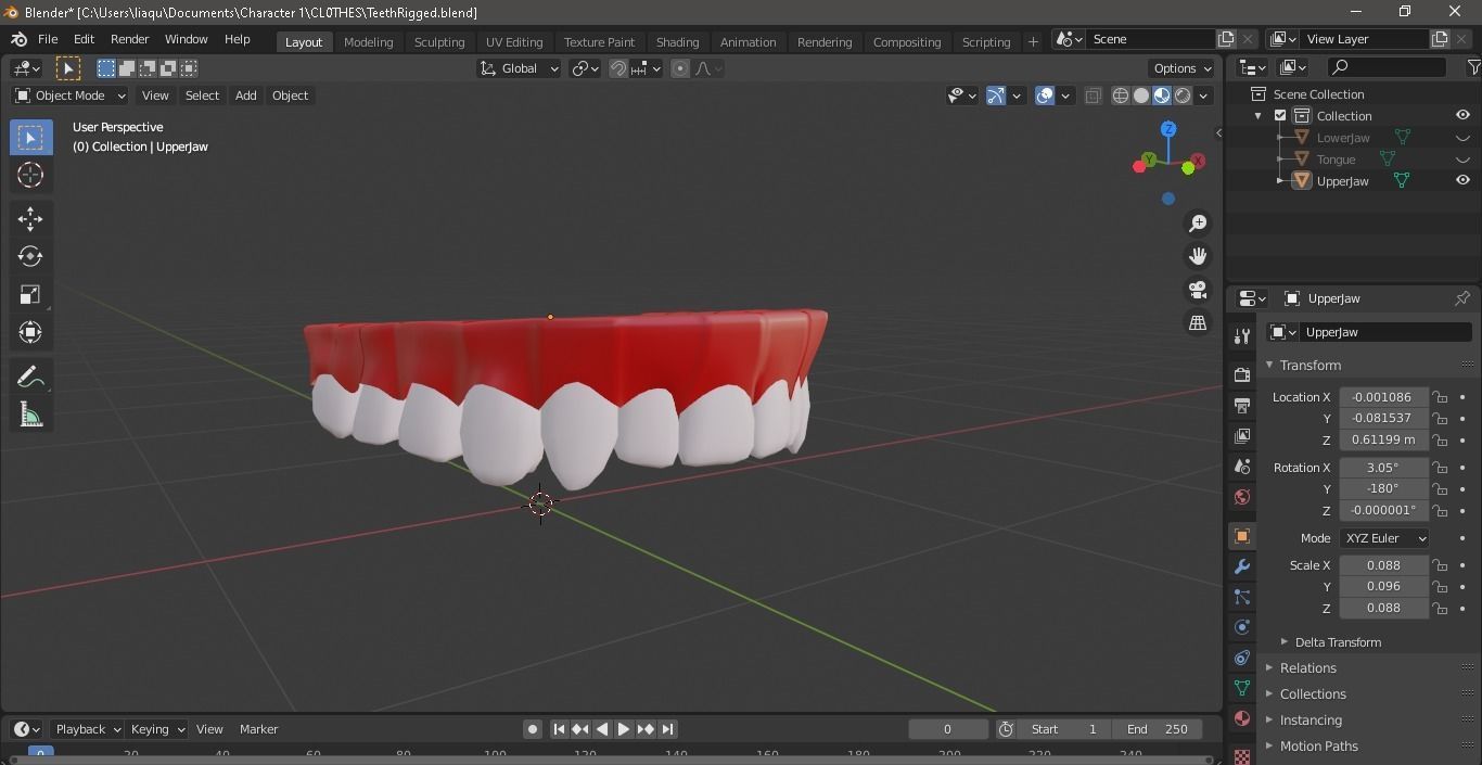 TeethTongue tooth free VR / AR / low-poly 3D model | CGTrader