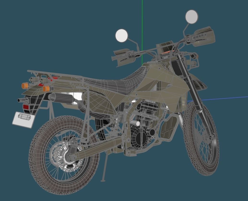 JGSDF Reconnaissance motorcycle 3D model | CGTrader
