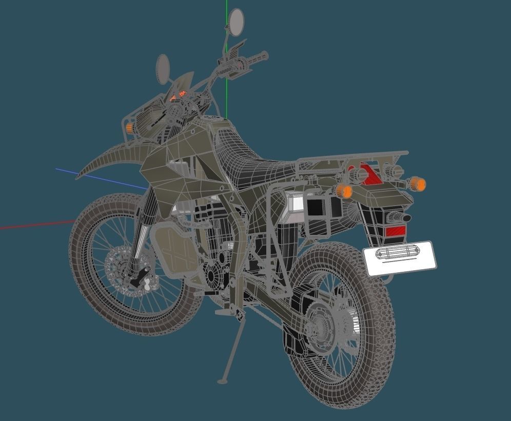 JGSDF Reconnaissance motorcycle 3D model | CGTrader