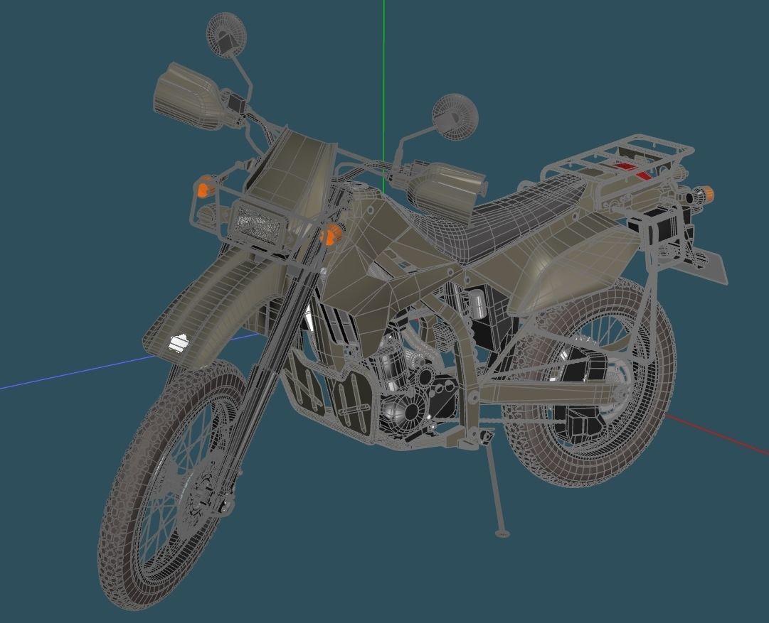 JGSDF Reconnaissance motorcycle 3D model | CGTrader