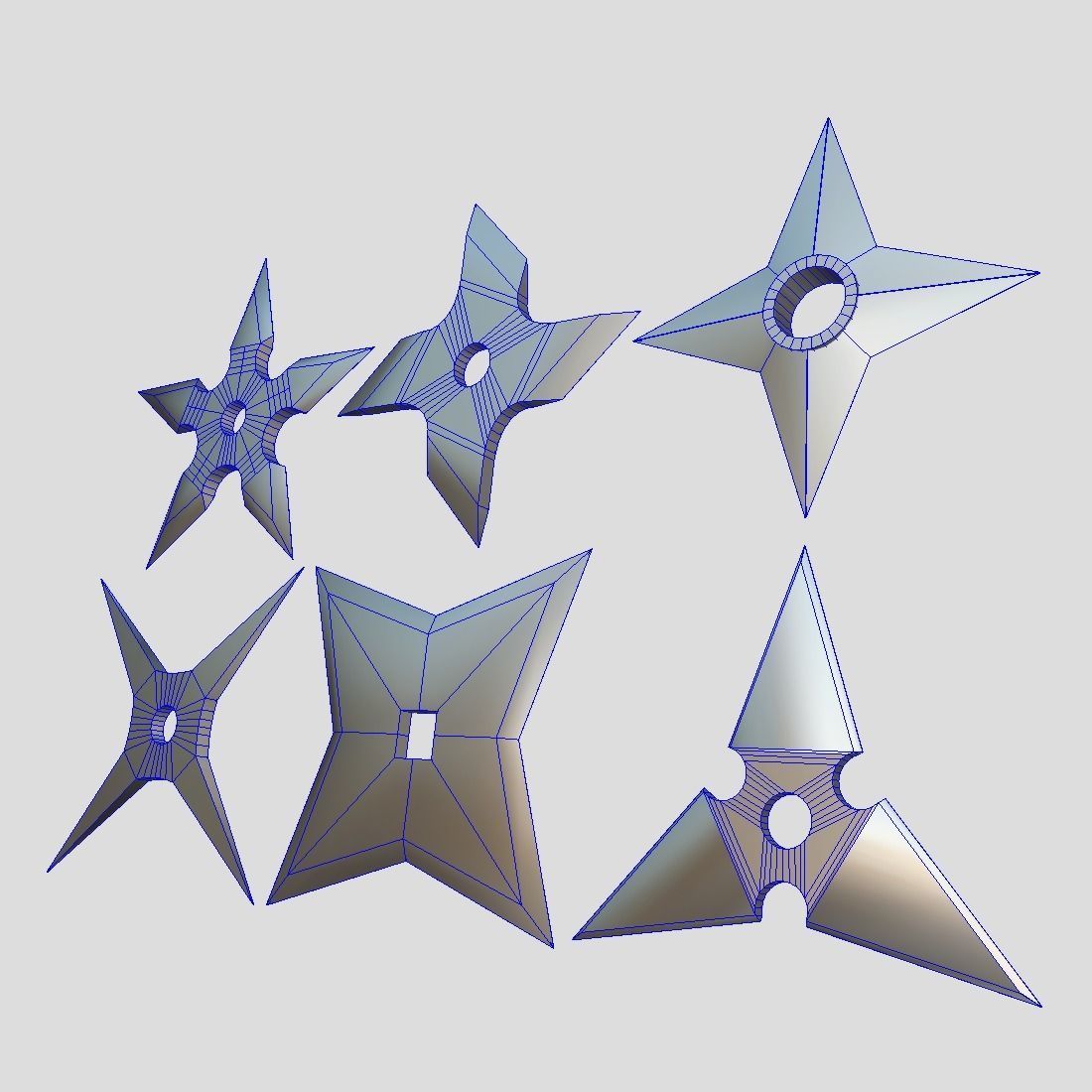 3D model Shuriken Pack VR / AR / low-poly | CGTrader