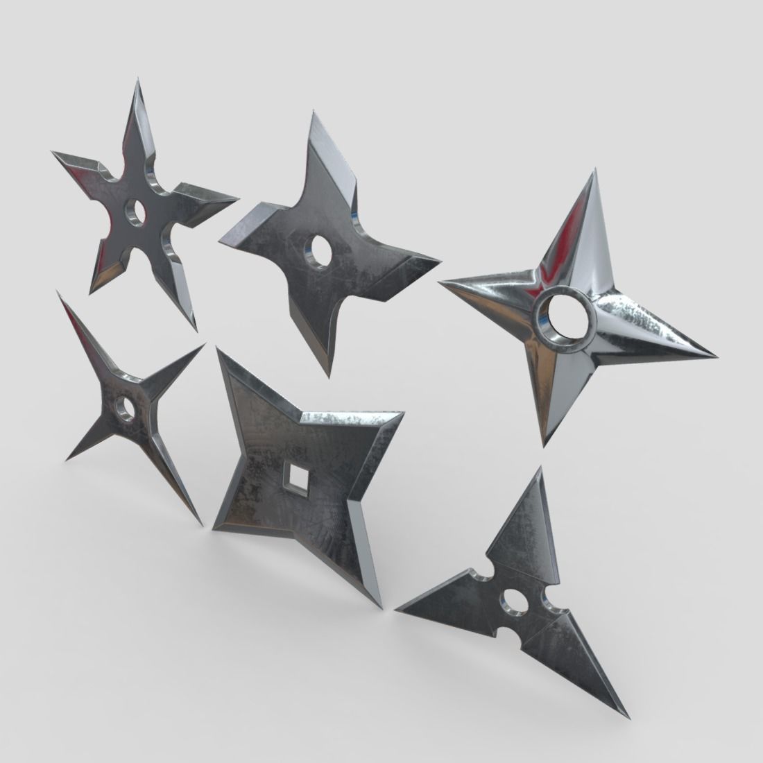 3D model Shuriken Pack VR / AR / low-poly | CGTrader