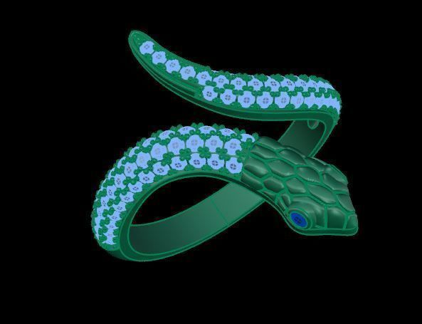 Snake ring 3D print model 3D model 3D printable | CGTrader