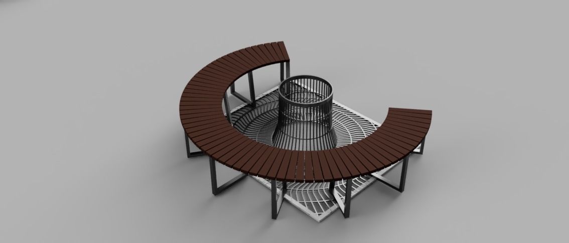 round bench 3D model | CGTrader