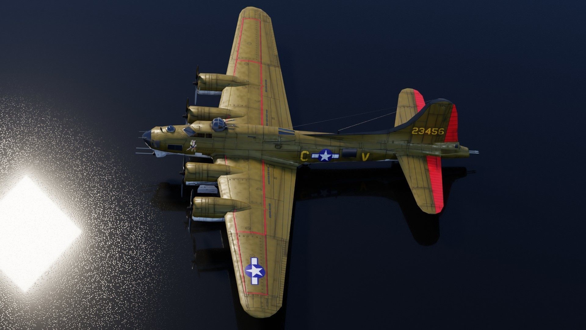 3D model Boeing B-17 Flying Fortress VR / AR / low-poly | CGTrader