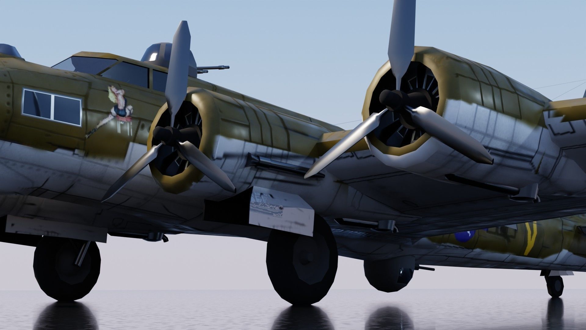 3D model Boeing B-17 Flying Fortress VR / AR / low-poly | CGTrader
