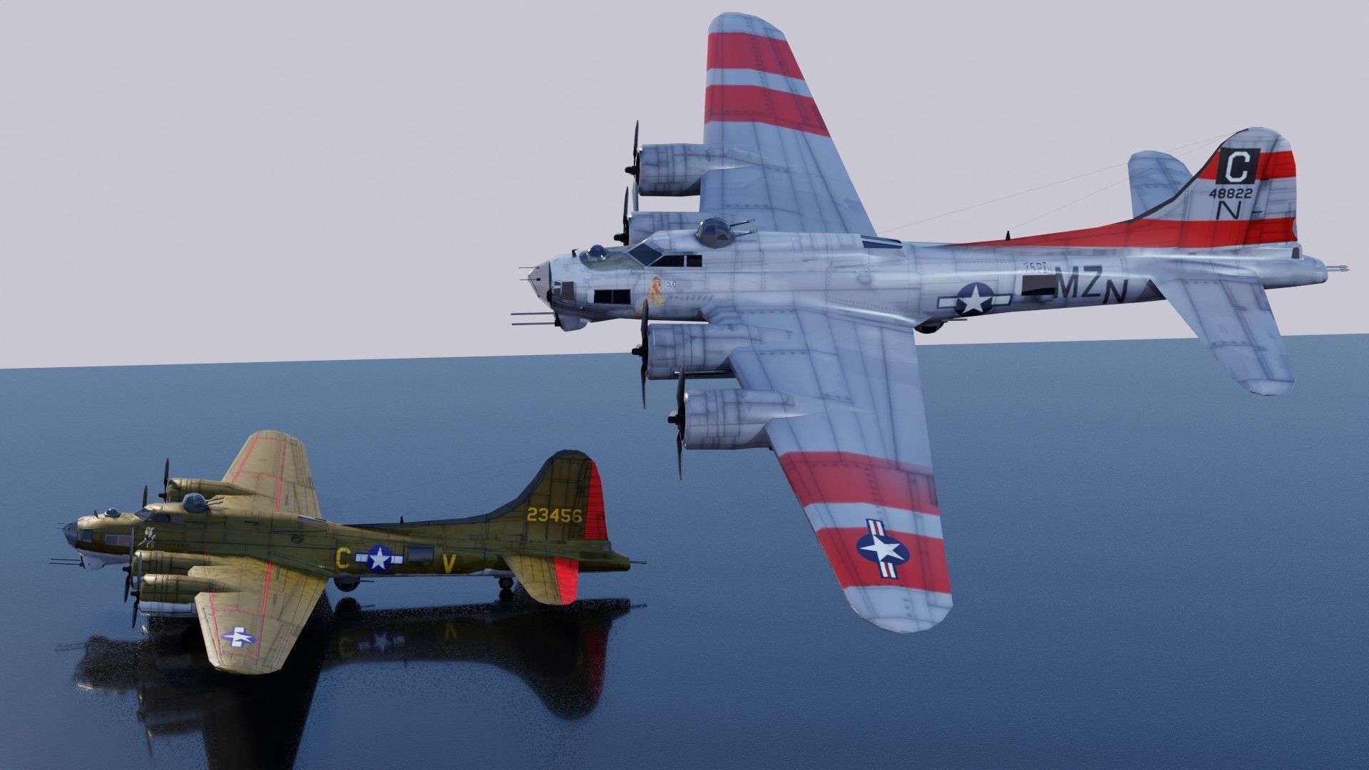 3D model Boeing B-17 Flying Fortress VR / AR / low-poly | CGTrader