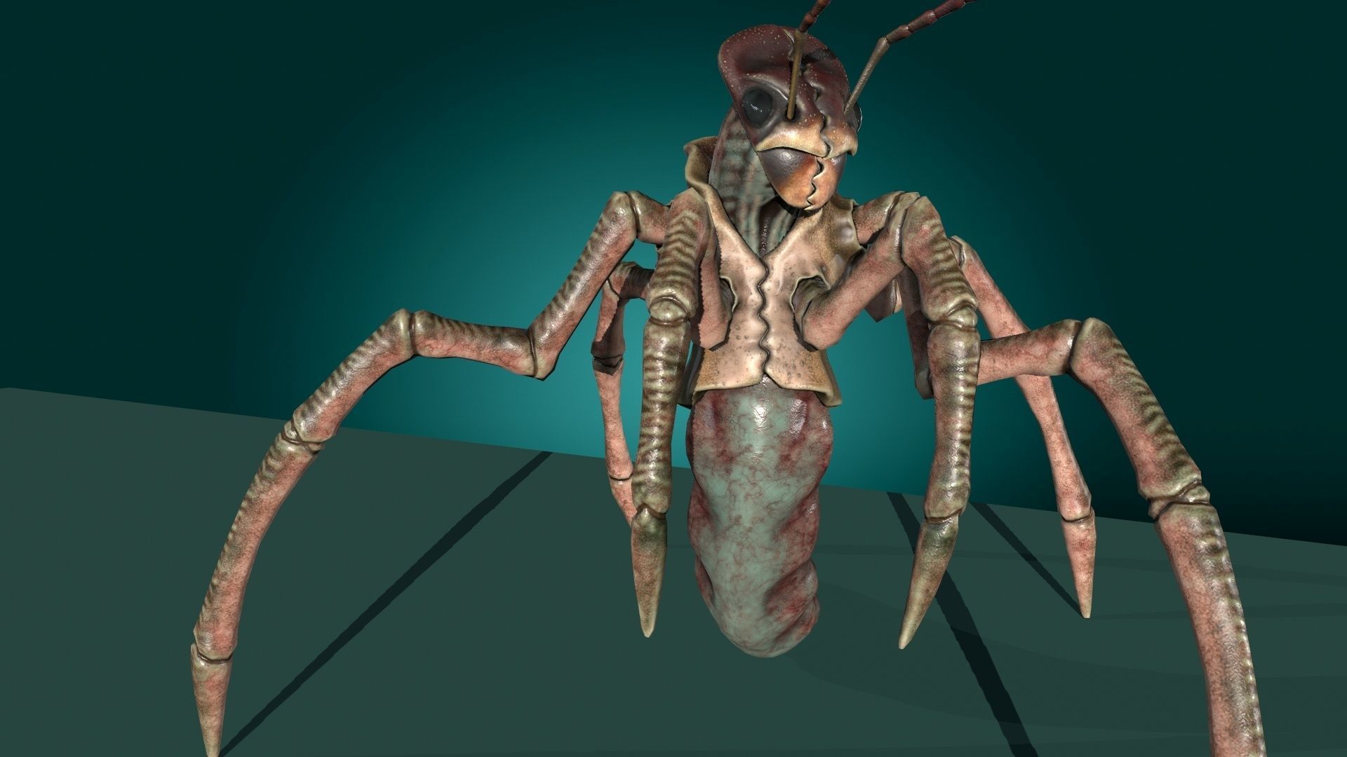 3D model Insect Worm Monster VR / AR / low-poly rigged animated | CGTrader