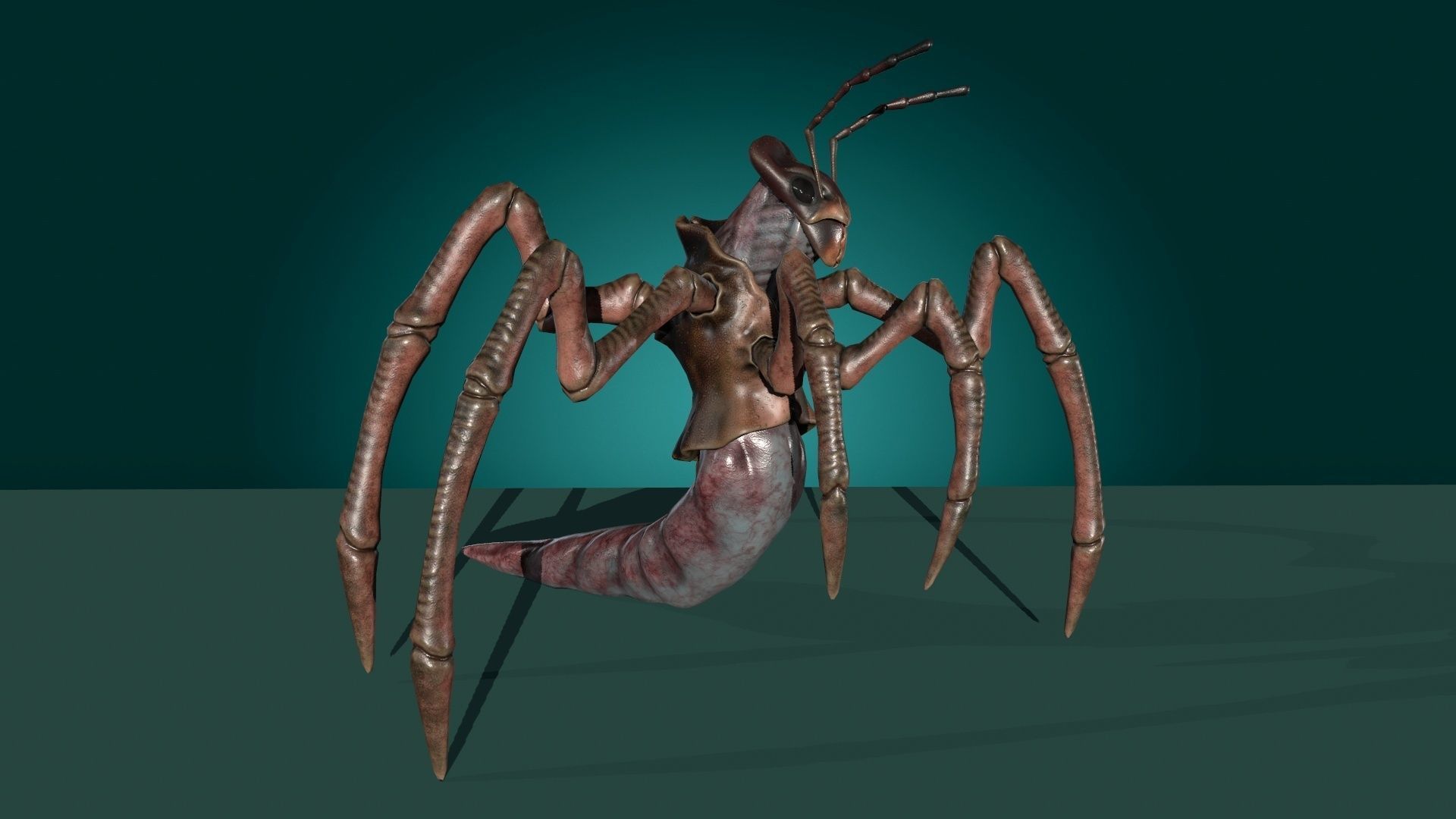 3D model Insect Worm Monster VR / AR / low-poly rigged animated | CGTrader