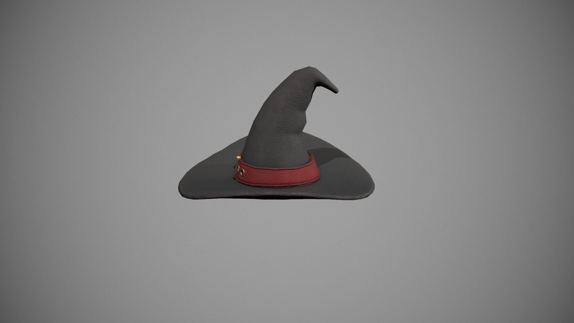 3D model Witch Hat - Red Strap VR / AR / low-poly | CGTrader