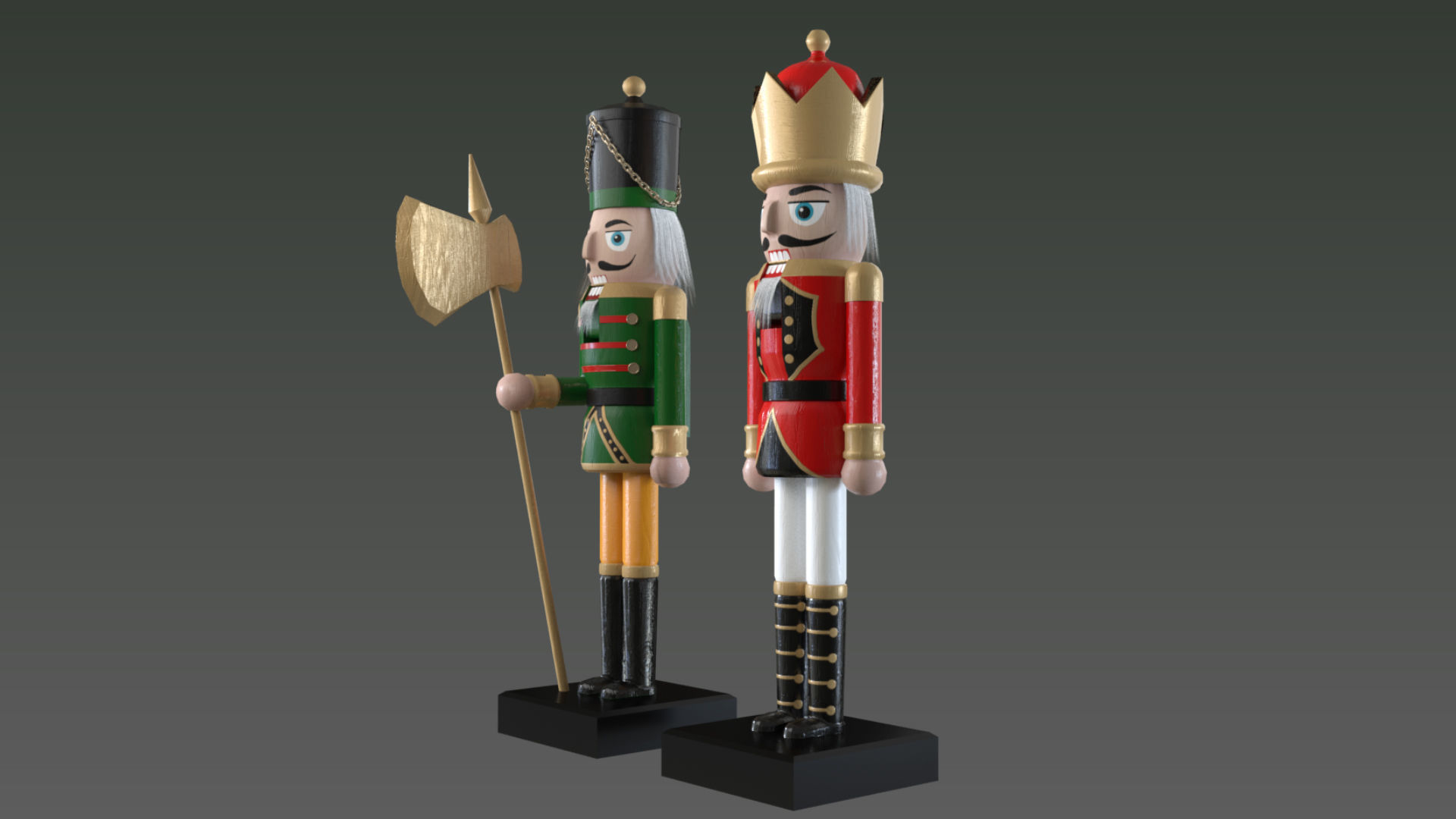 Nutcraker two nutcrackers 3D model | CGTrader