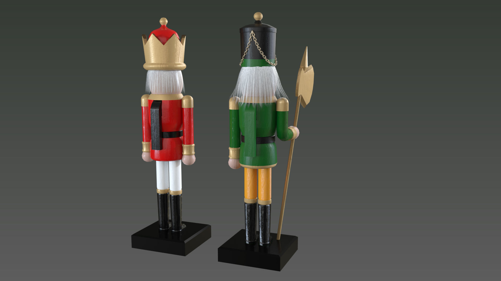 Nutcraker two nutcrackers 3D model | CGTrader