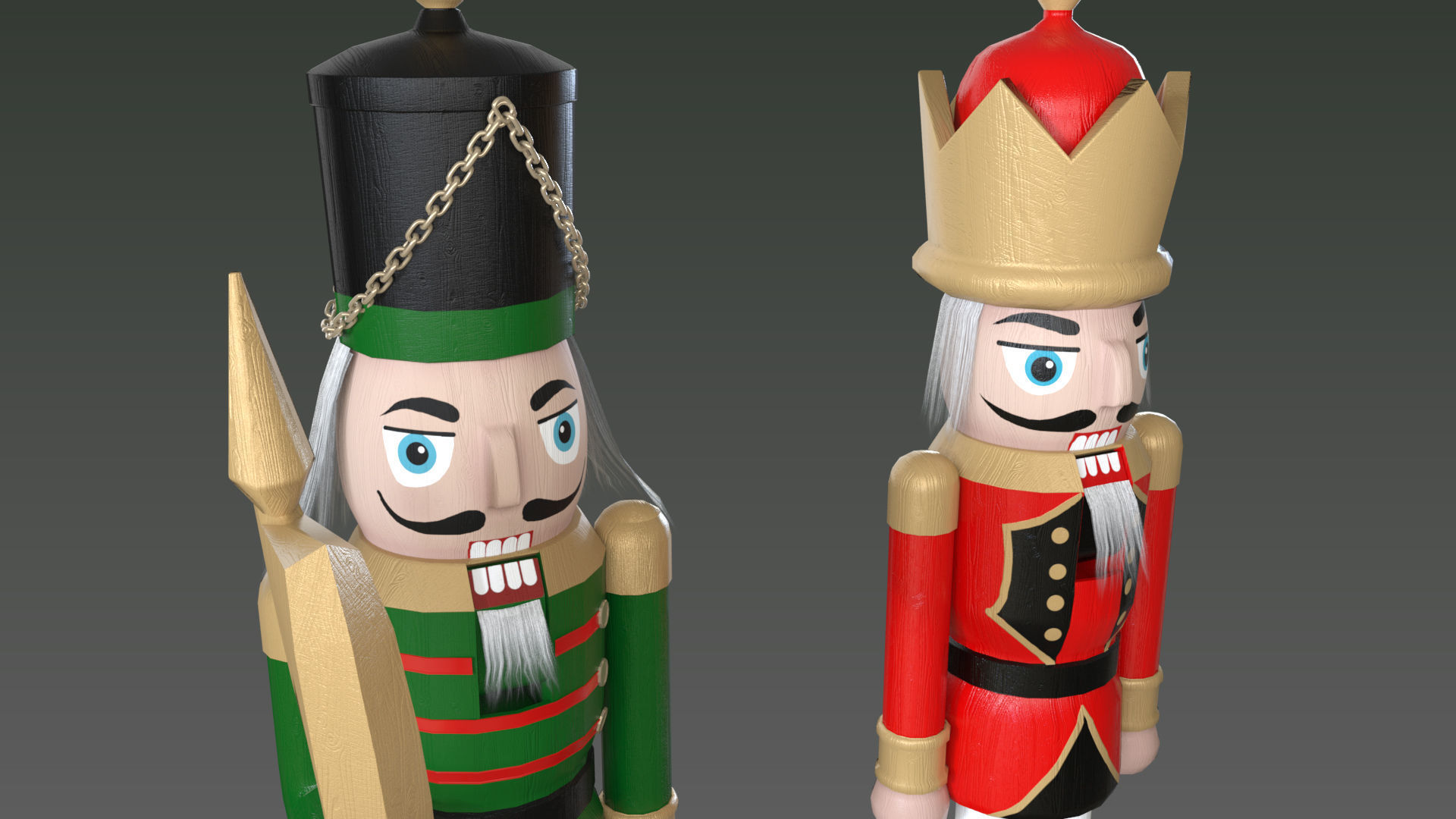 Nutcraker two nutcrackers 3D model | CGTrader