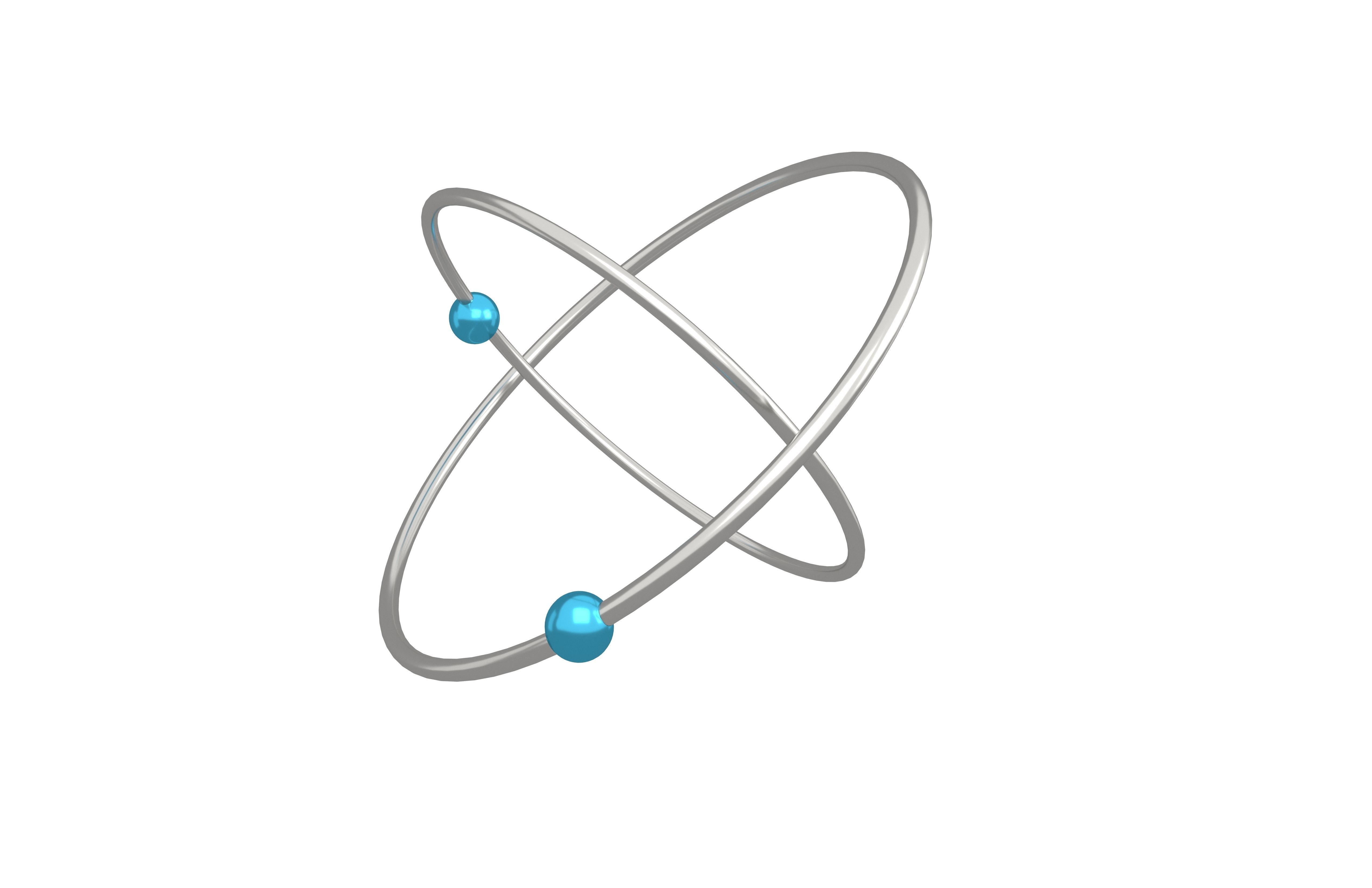 3D model Cartoon Atom v1 001 VR / AR / low-poly | CGTrader