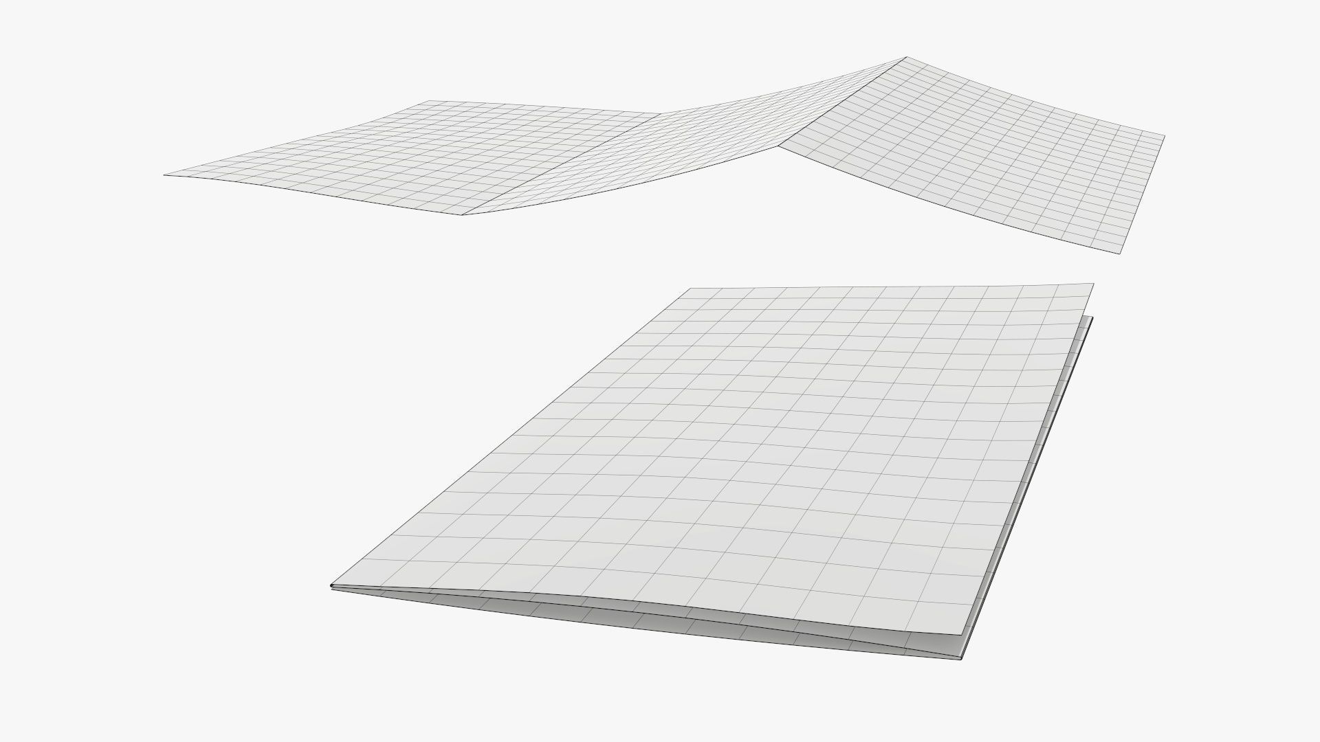 Brochure folded unfolded 3D model | CGTrader
