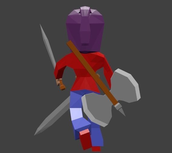 3D model Low Poly RPG Character with swords VR / AR / low-poly | CGTrader