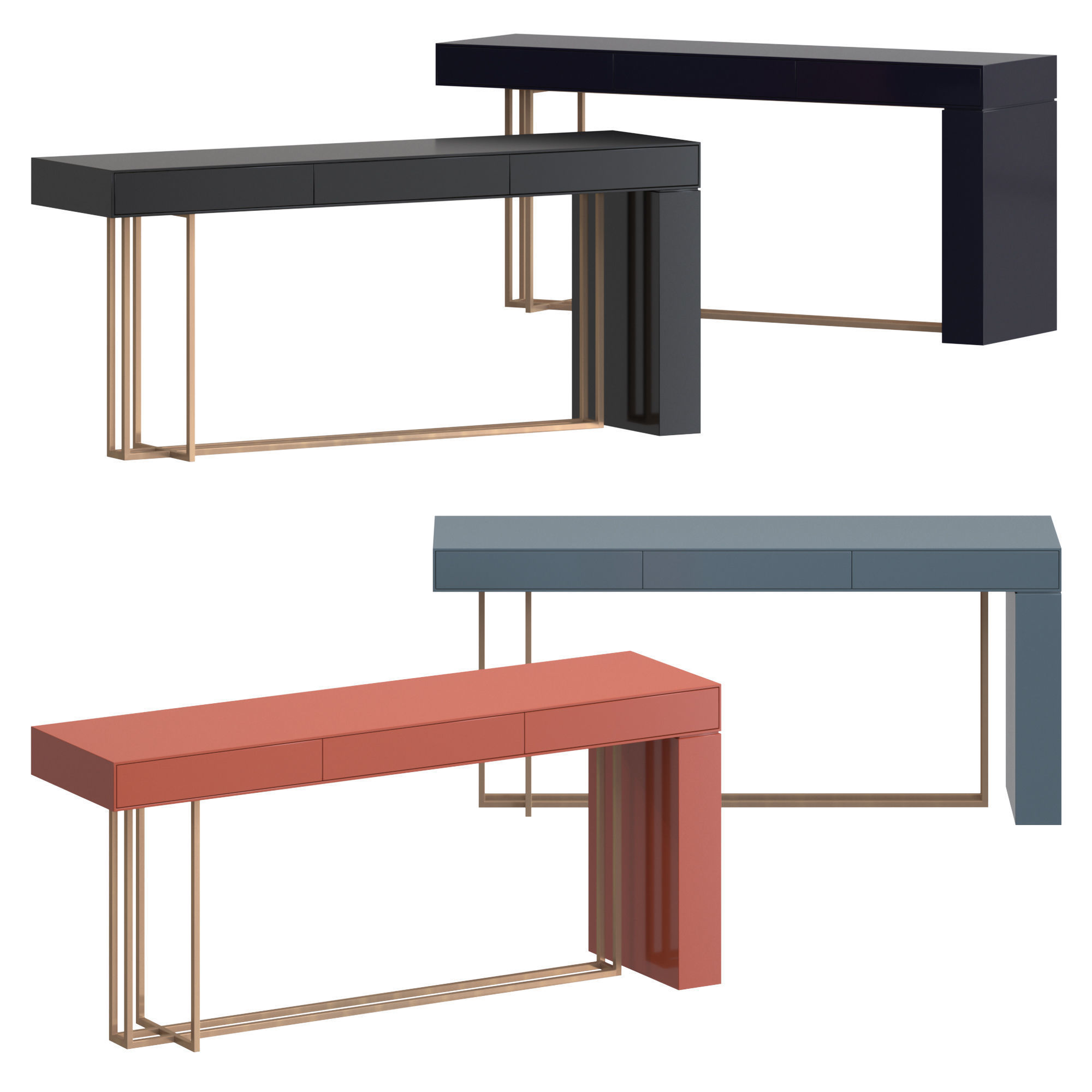 Meridiani Quincy - console table 3D model | CGTrader