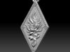 WITCHER ORDER OF THE FLAMING ROSE AMULET 3D model 3D printable | CGTrader