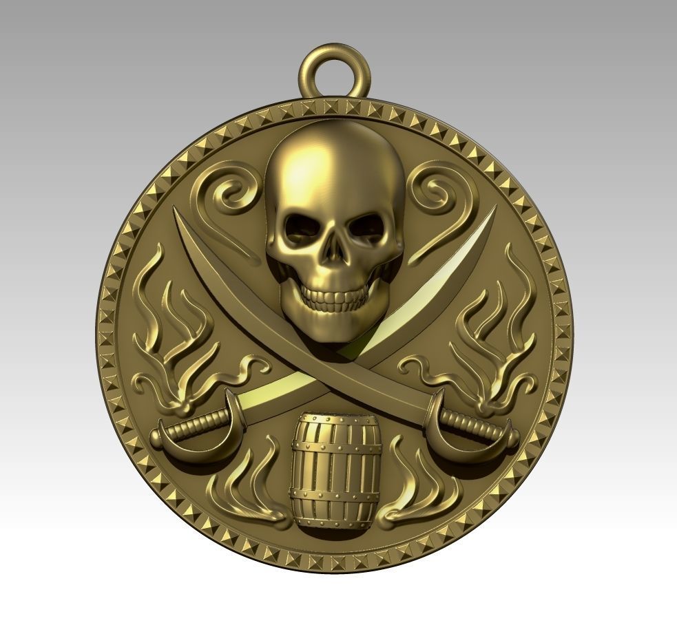 pirate-medals-3d-model-3d-printable-cgtrader