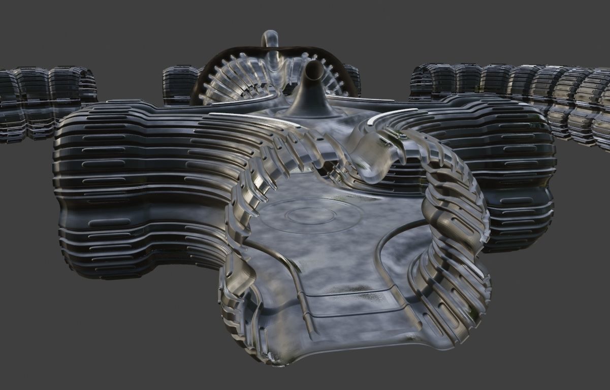 Modular Alien Base 3D model | CGTrader