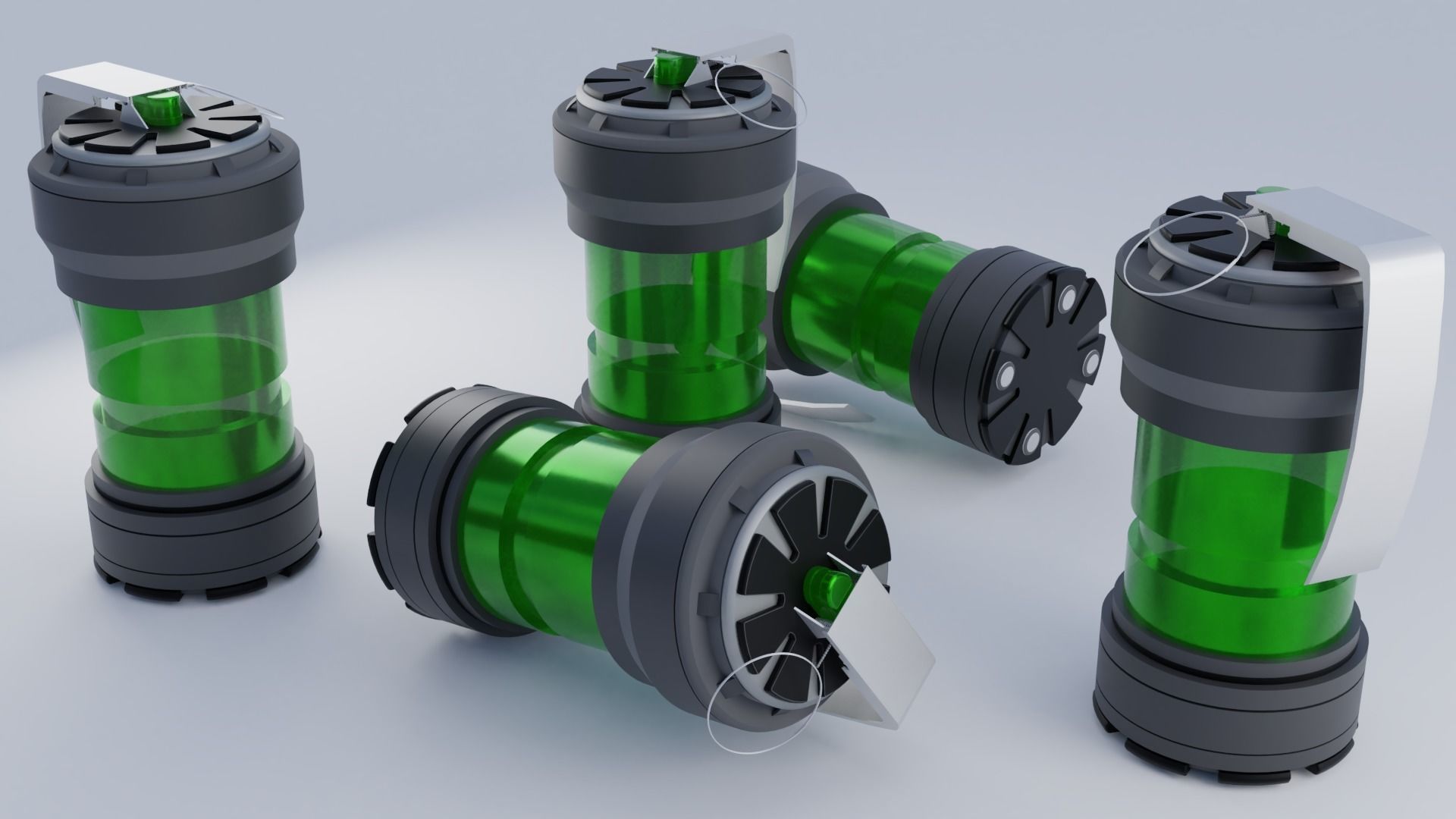 Futuristic Atom Bomb free VR / AR / low-poly 3D model | CGTrader