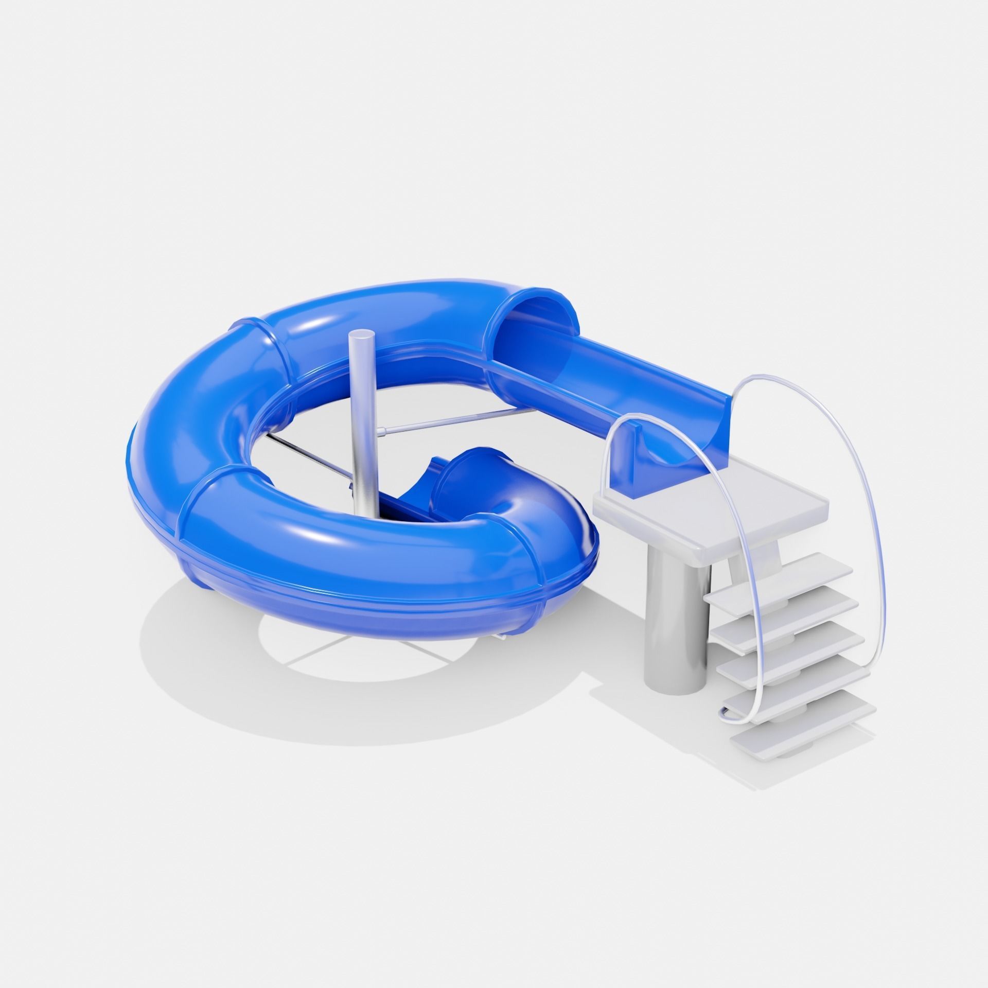 Small Plastic Playground Waterpark Slide 3D model | CGTrader