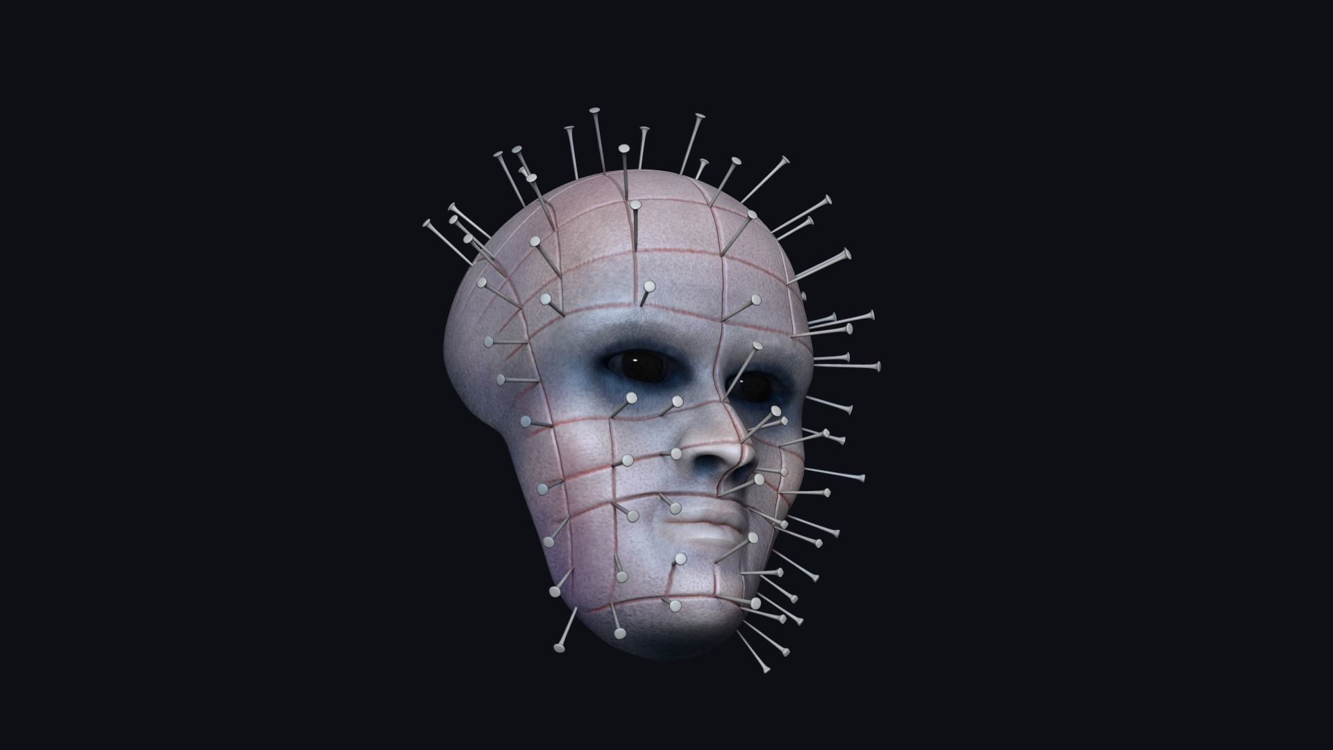 3D model Hellraiser Pinhead Mask - Halloween Terror VR / AR / low-poly ...