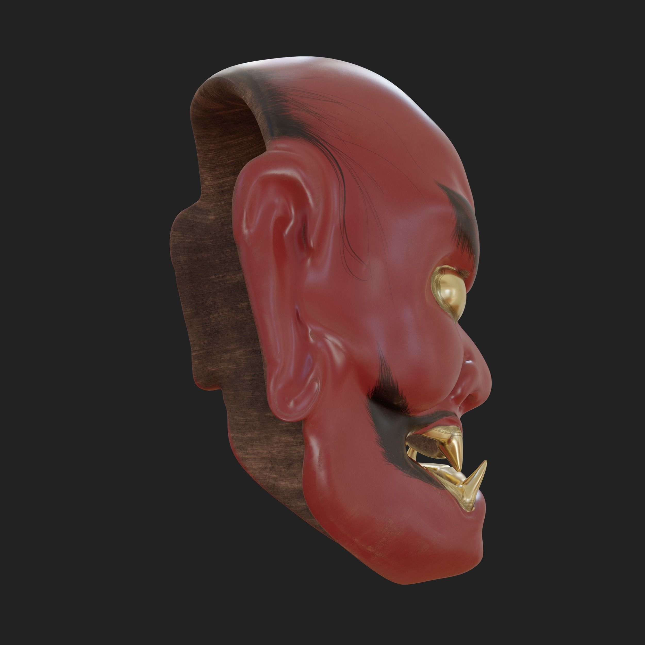Japanese Mask Shikami Noh theatre mask 3d model 3D model | CGTrader