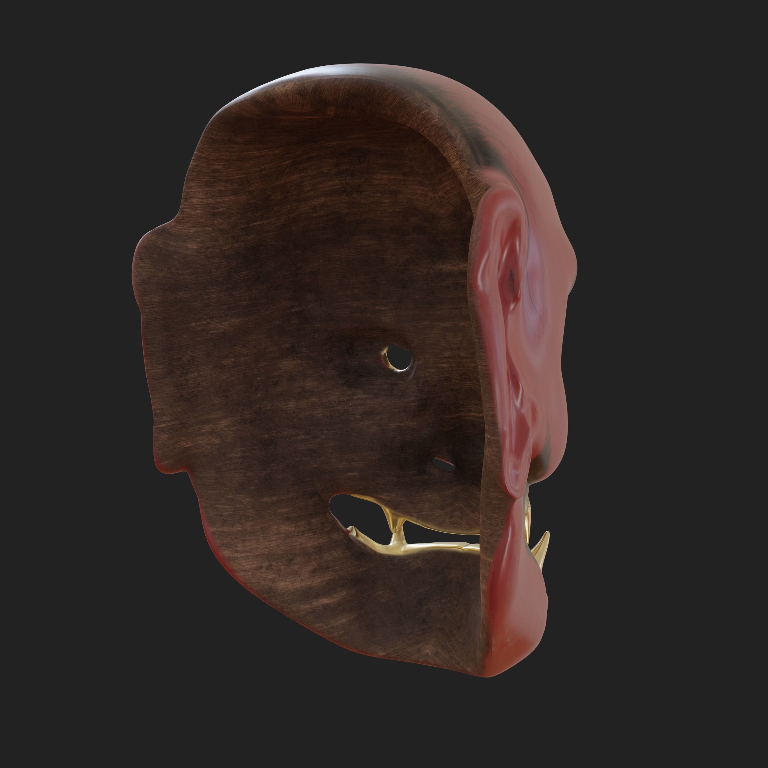 Japanese Mask Shikami Noh theatre mask 3d model 3D model | CGTrader