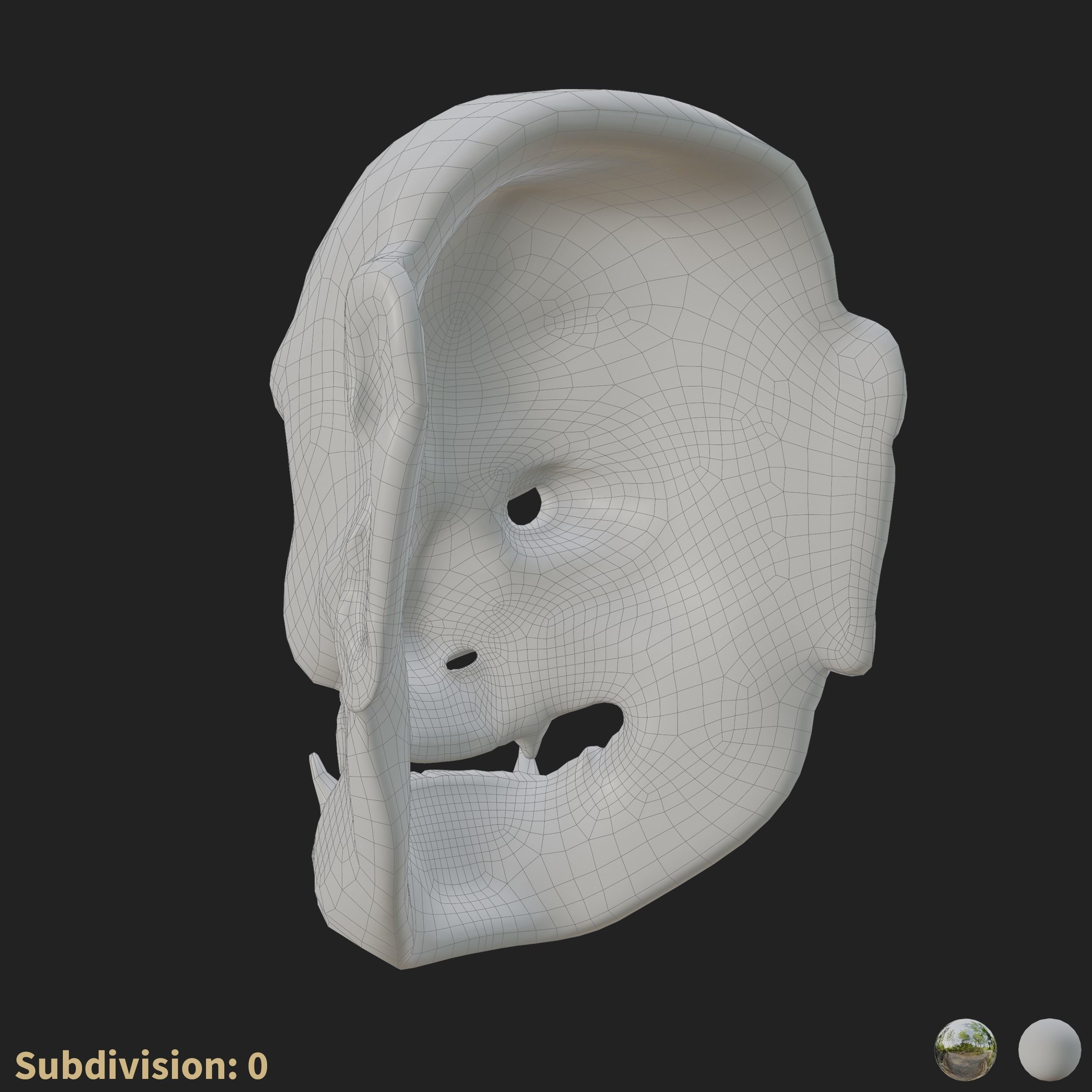Japanese Mask Shikami Noh theatre mask 3d model 3D model | CGTrader